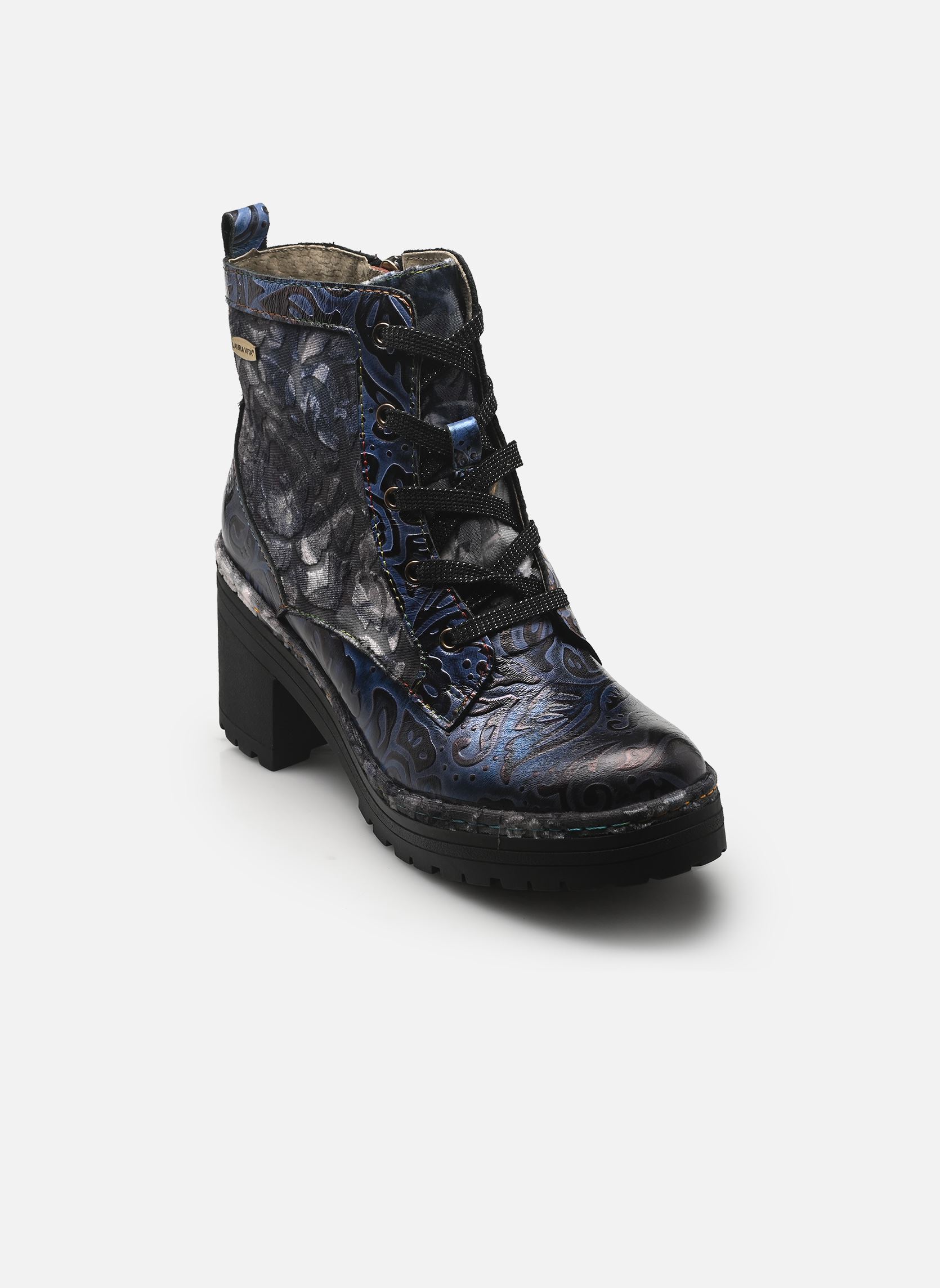 Laura Vita Bottines à lacets MONAO 08 femme bleu | Sarenza France