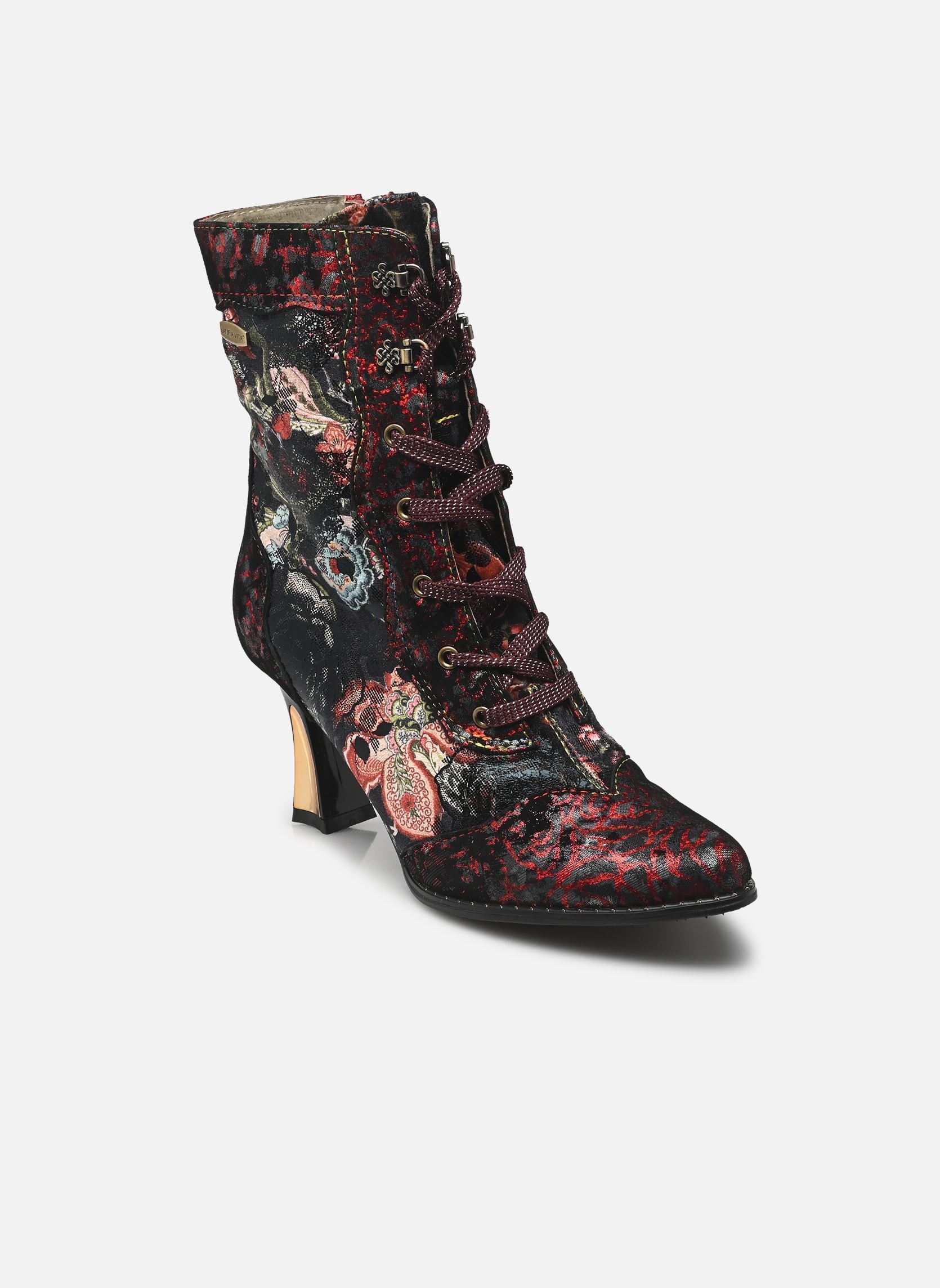 Laura Vita Bottines à lacets OANELO 03 femme rouge | Sarenza France