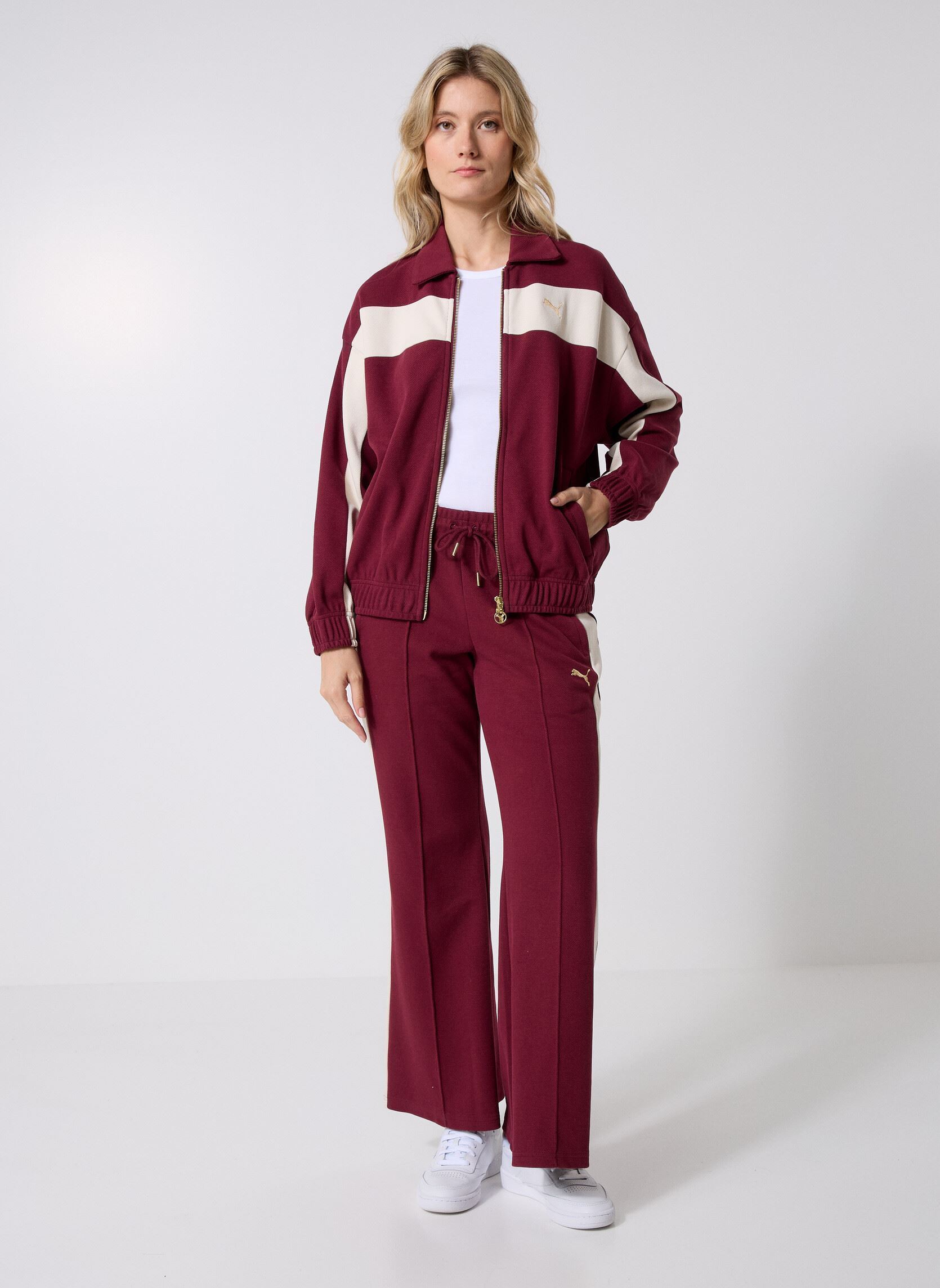 Puma Giacche da tuta T7 Relaxed Track Jacket donna bordeaux online ...