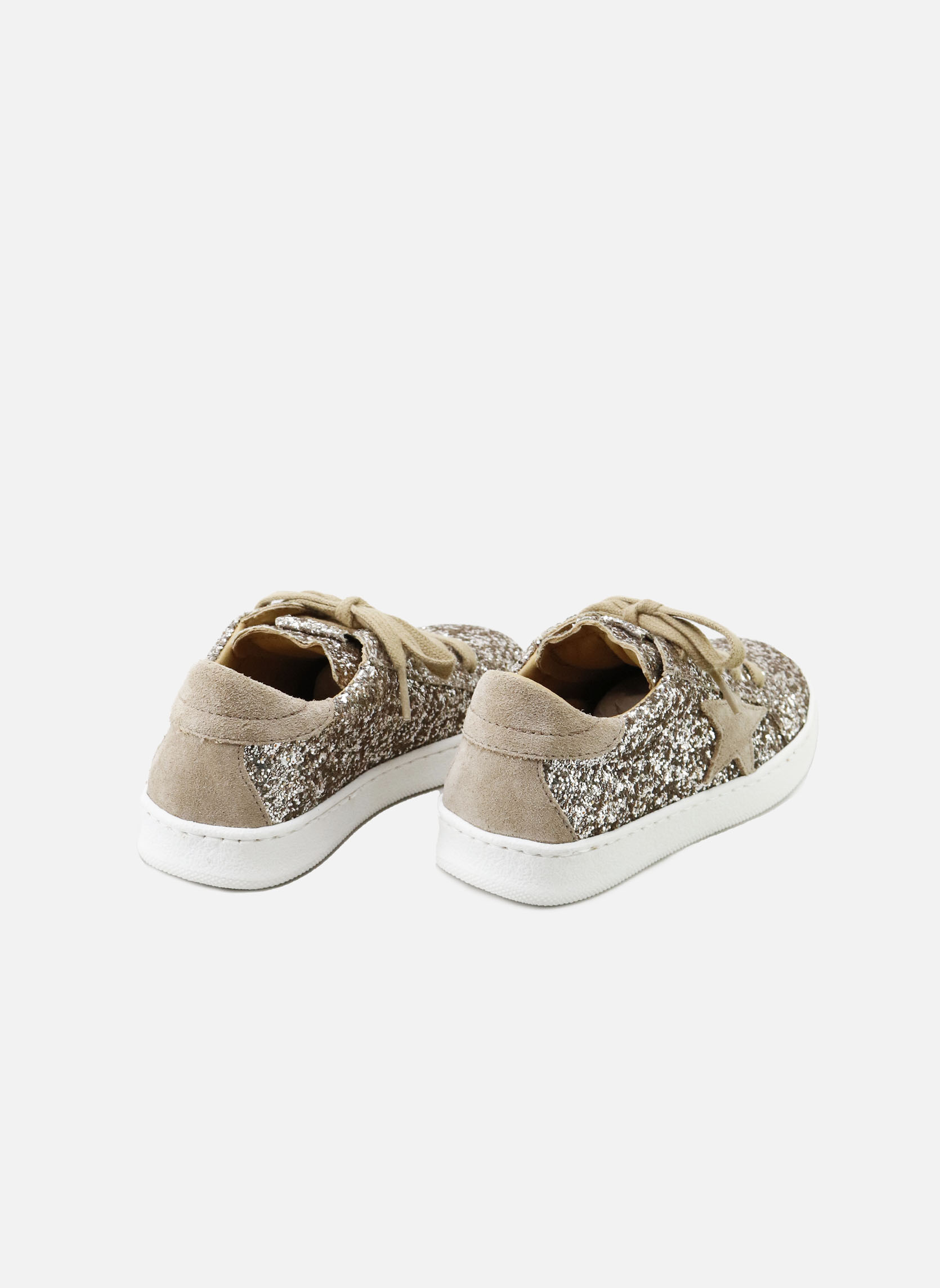 Eli 1957 Baskets Baskets cuir 35035AL-GLITTER-SKIN Beige fille beige ...