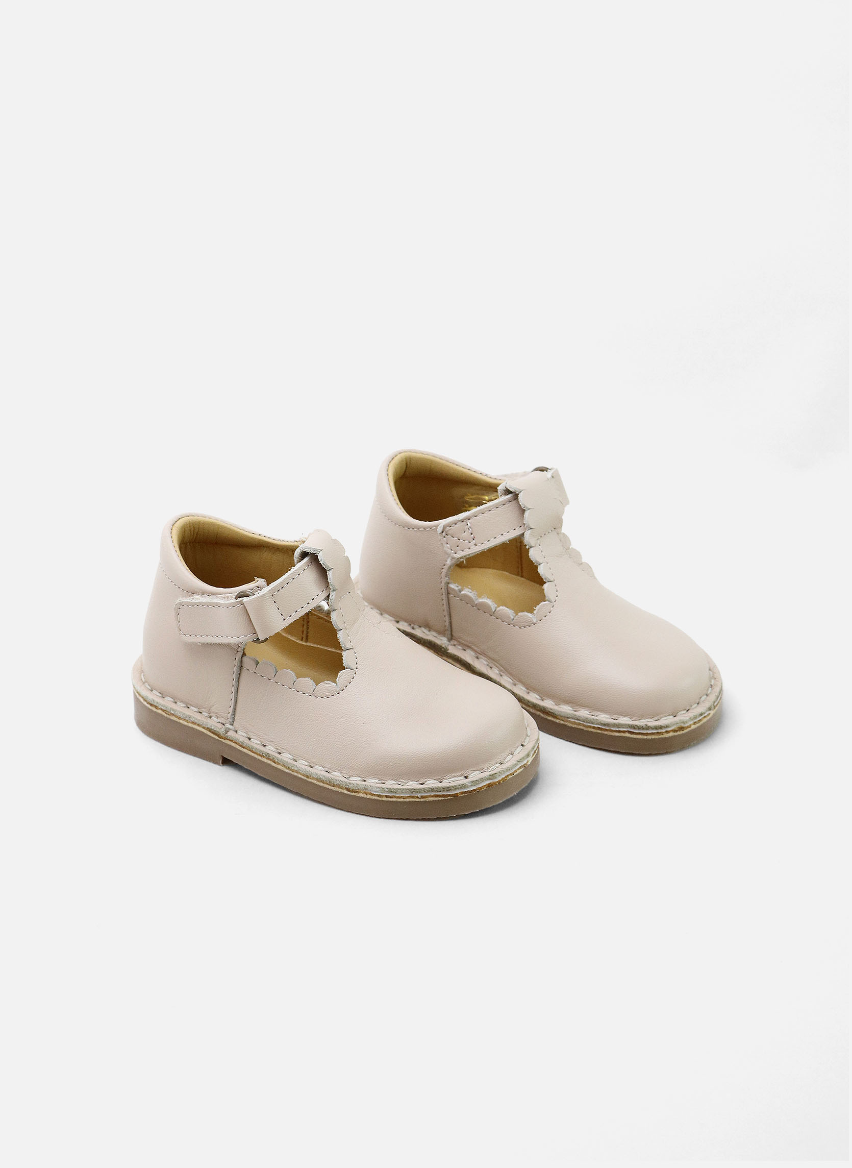 Eli 1957 Ballerines Salomés en cuir 25013AL-NAPA-MAKE-UP Rosa fille ...