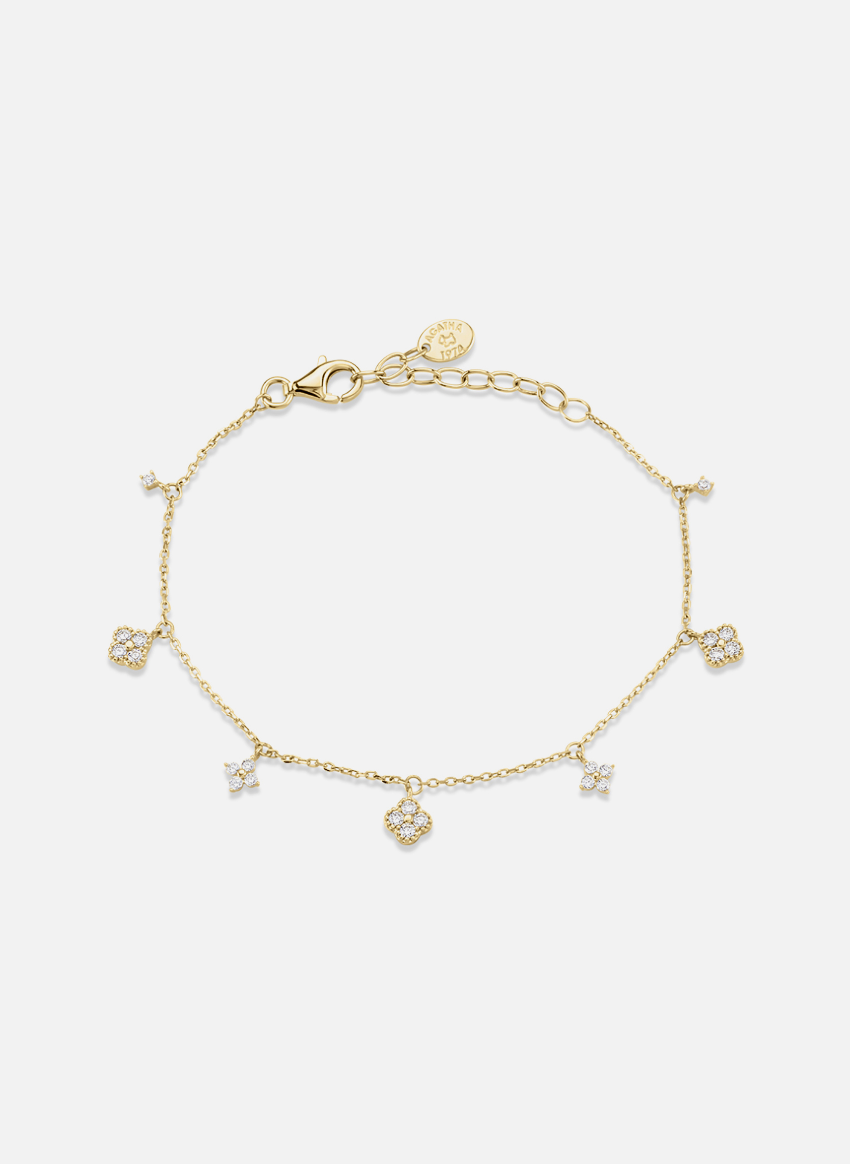 AGATHA Bracelets Bracelet souple Agatha argent doré pampilles ...