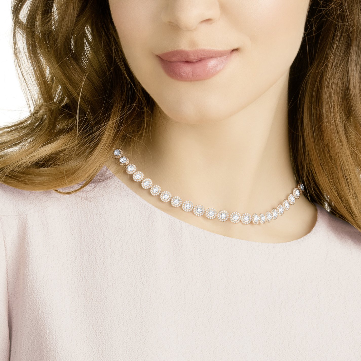 Swarovski Colliers Collier Swarovski Angelic All-Around rosé femme rose ...