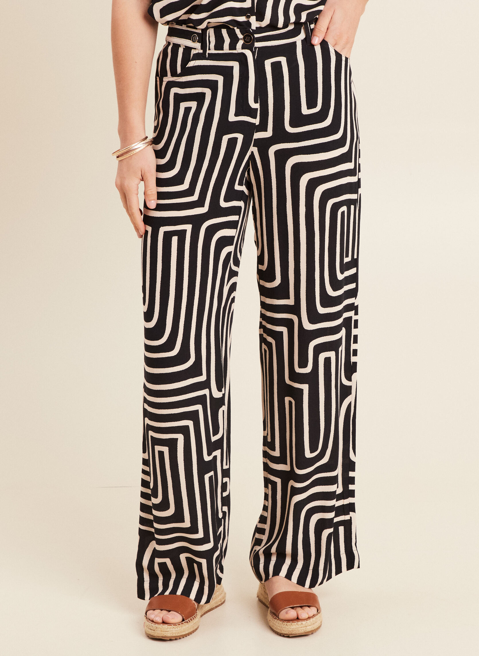 Bréal Pantalons droit Pantalons fluides - PETOCREPE femme noir ...