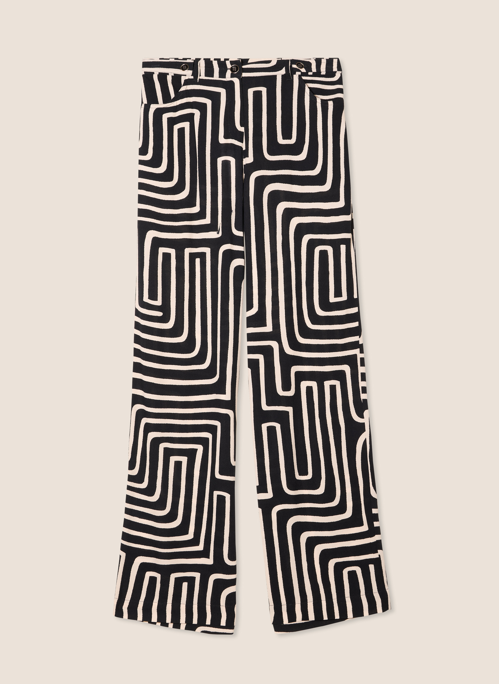 Bréal Pantalons droit Pantalons fluides - PETOCREPE femme noir ...