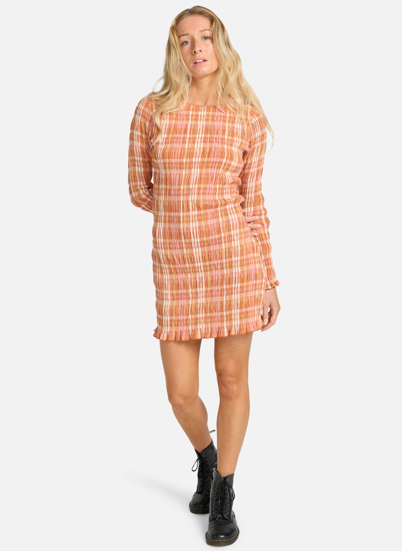 Billabong Robes Check Me Out femme orange | Sarenza France