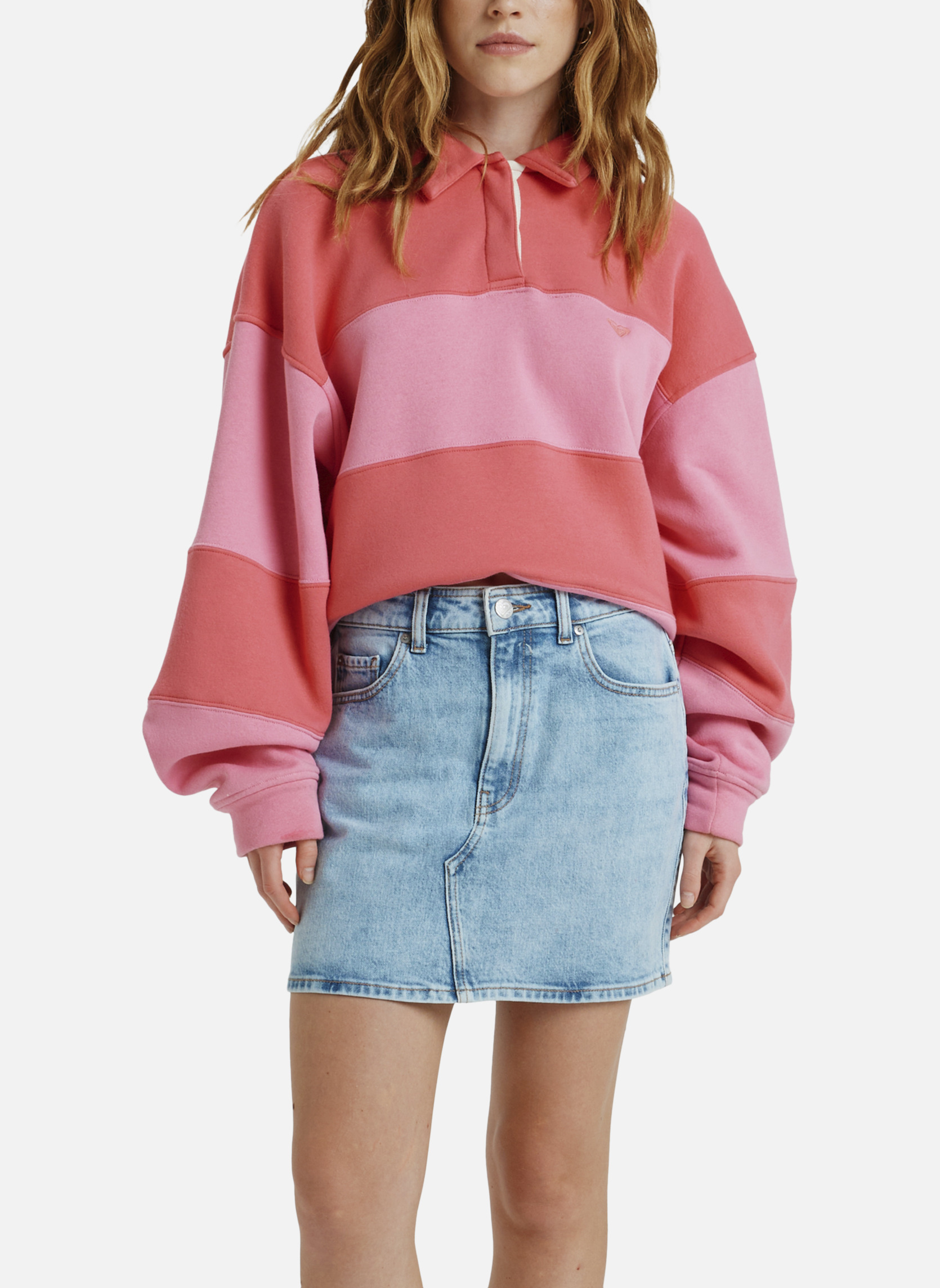 Roxy Jupes mi-longues Jupe courte en jean RAIN MINI SKIRT BEAU BLUE ...