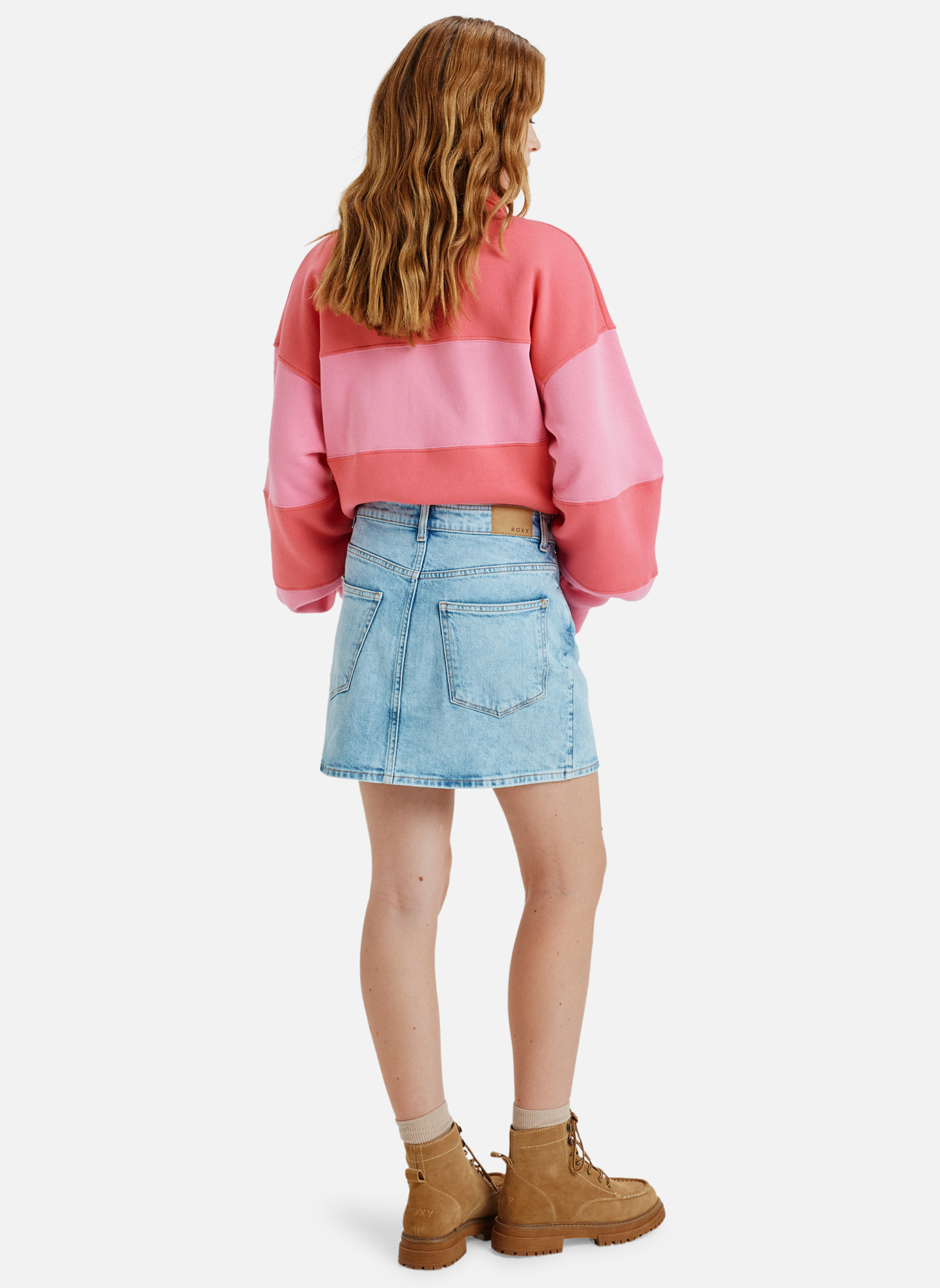 Roxy Jupes mi-longues Jupe courte en jean RAIN MINI SKIRT BEAU BLUE ...