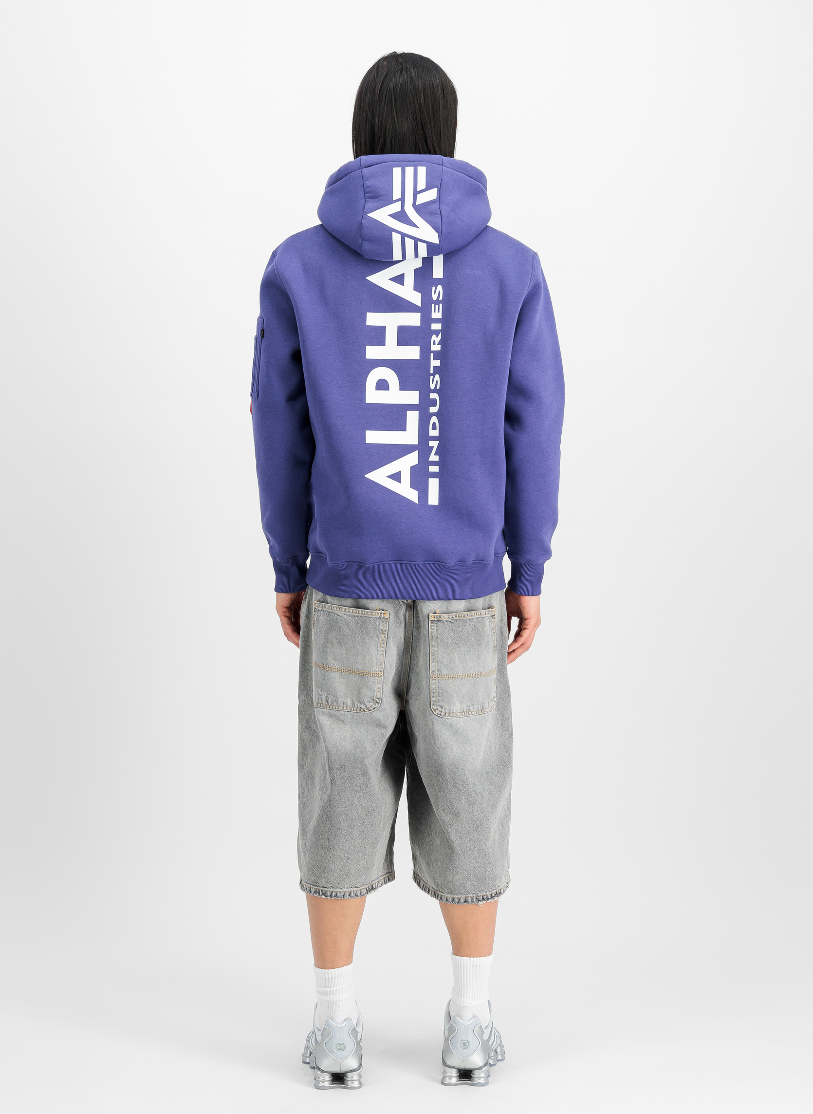 Alpha Industries Sweats à capuche Backprint Hoodie homme violet ...
