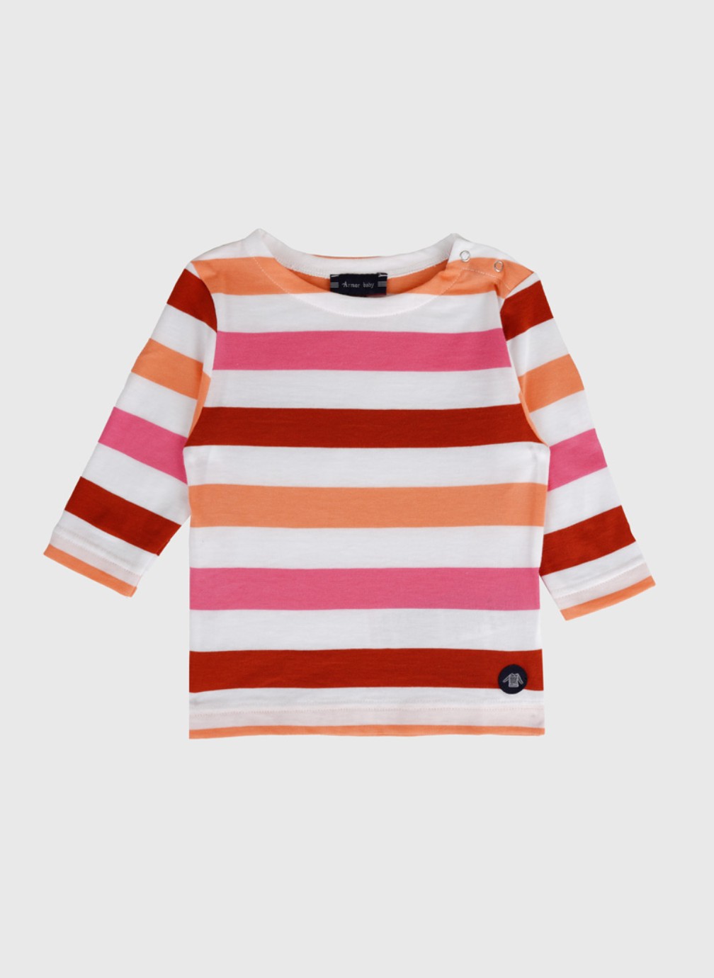 Armor Lux Tee-shirts Marinière Baby blanc/petunia/ketchup/dese fille ...