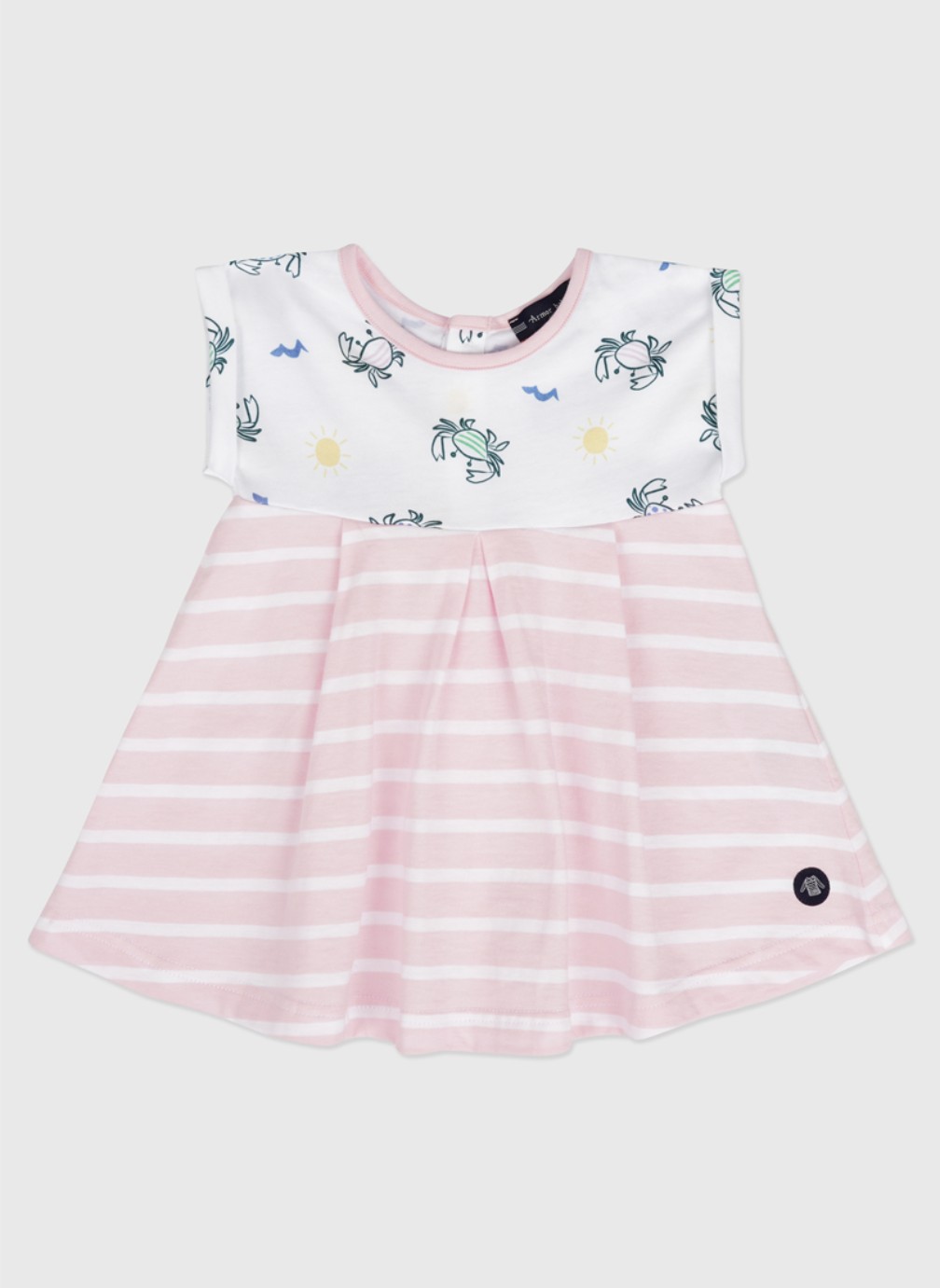 Armor Lux Robes Robe Baby fairytale / blanc fille rose | Sarenza France