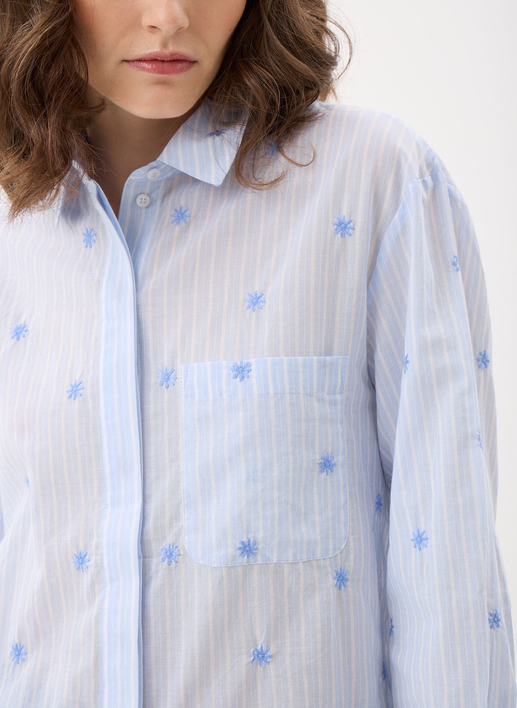 MADE BY Chemises manches longues Chemise broderie etoile - CHESTAR ...