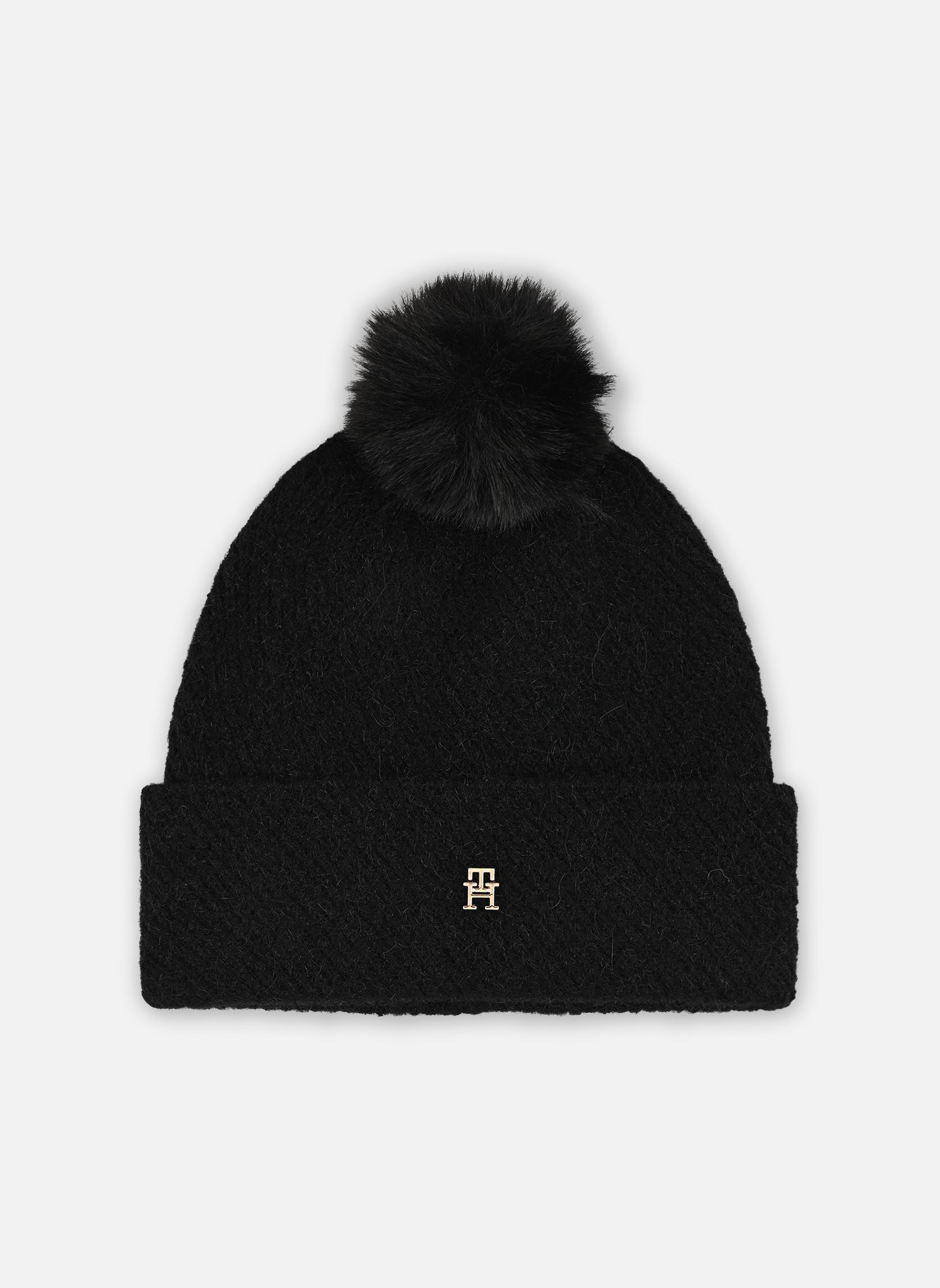 Tommy Hilfiger Mützen Th Pom Pom Beanie AW0AW18178 damen schwarz ...