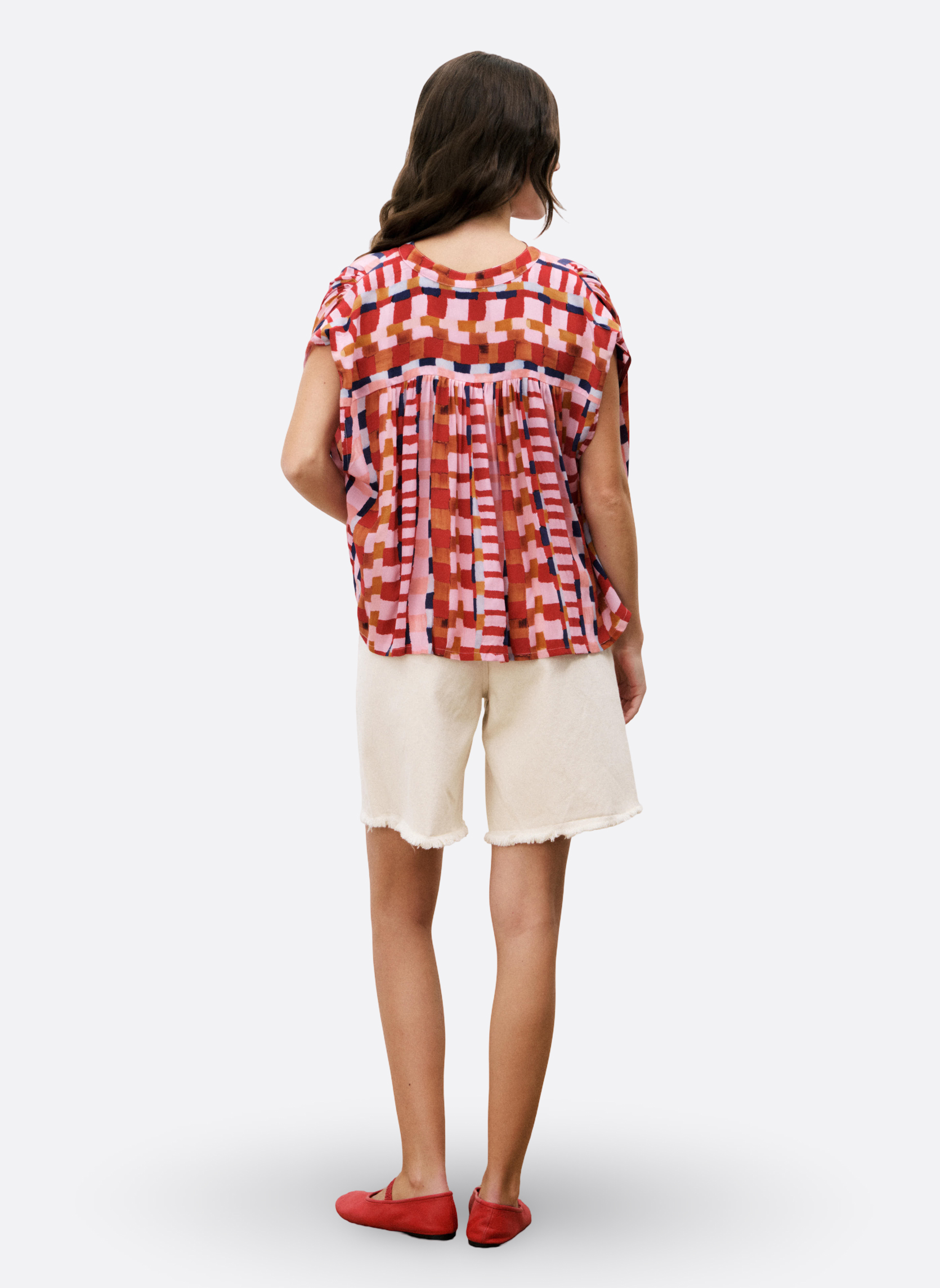 FRNCH Chemises manches longues Chemise EDLYNE Spatule femme rose ...