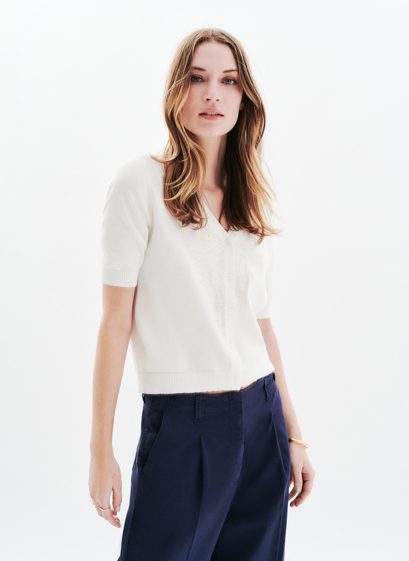 Caroll Gilets Gilets - 252K-MIRELLA femme blanc | Sarenza France