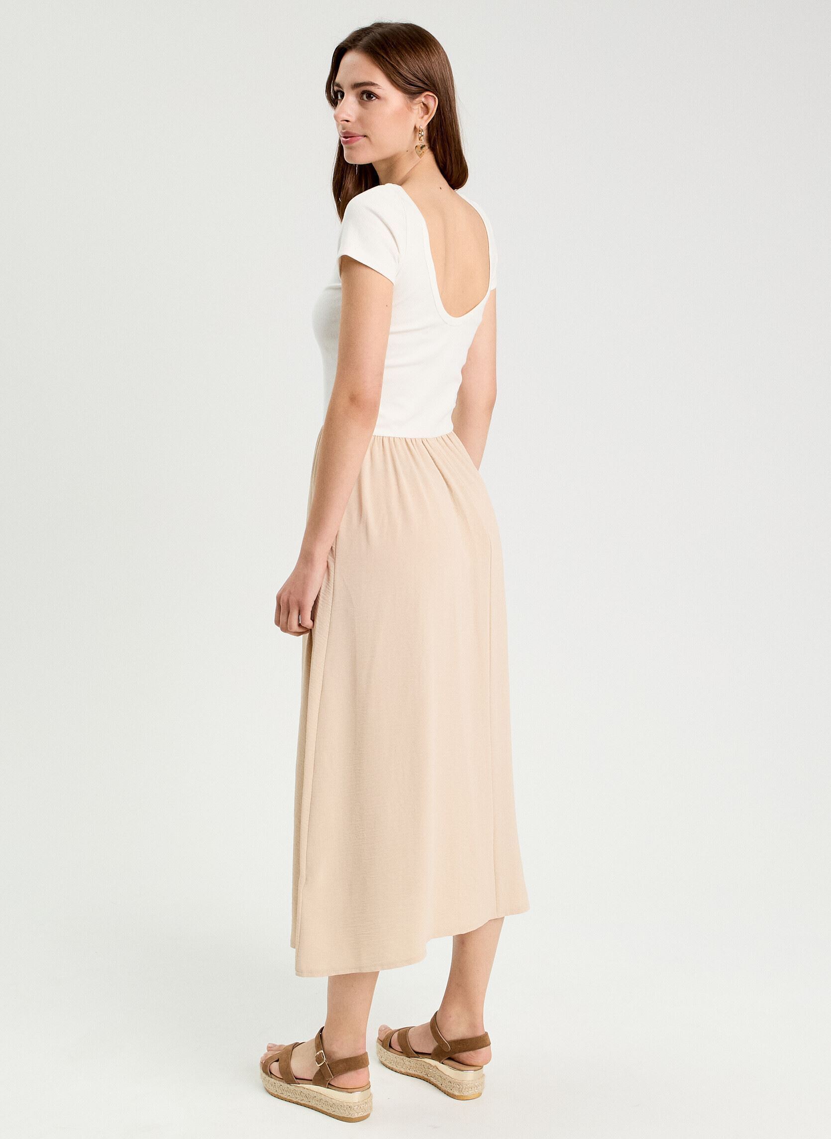 Cache Cache Robes Robe midi - ROLOLARAMC femme beige | Sarenza France