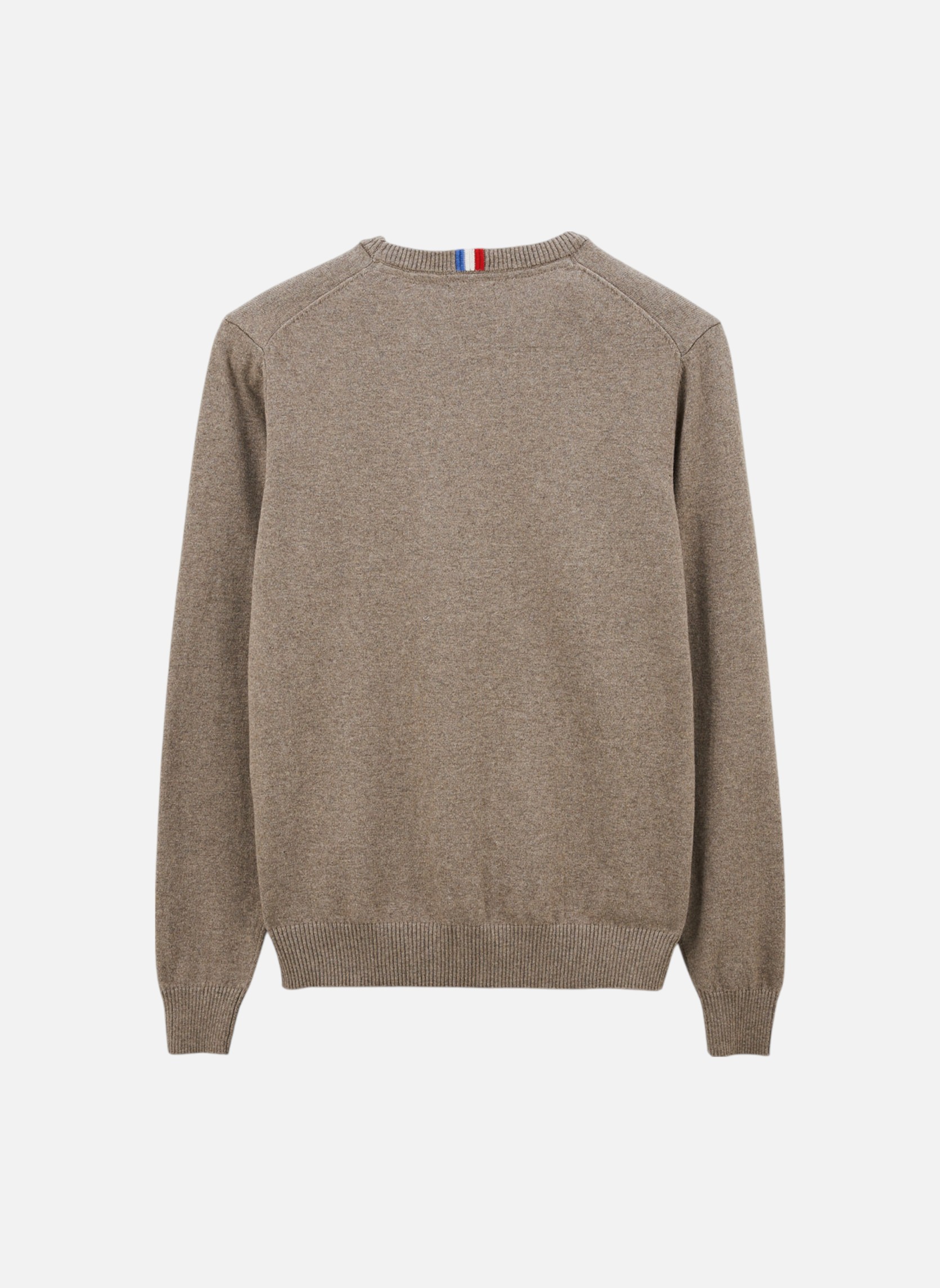 Serge Blanco Pulls Pull coton et laine marron shitake Maximus homme ...