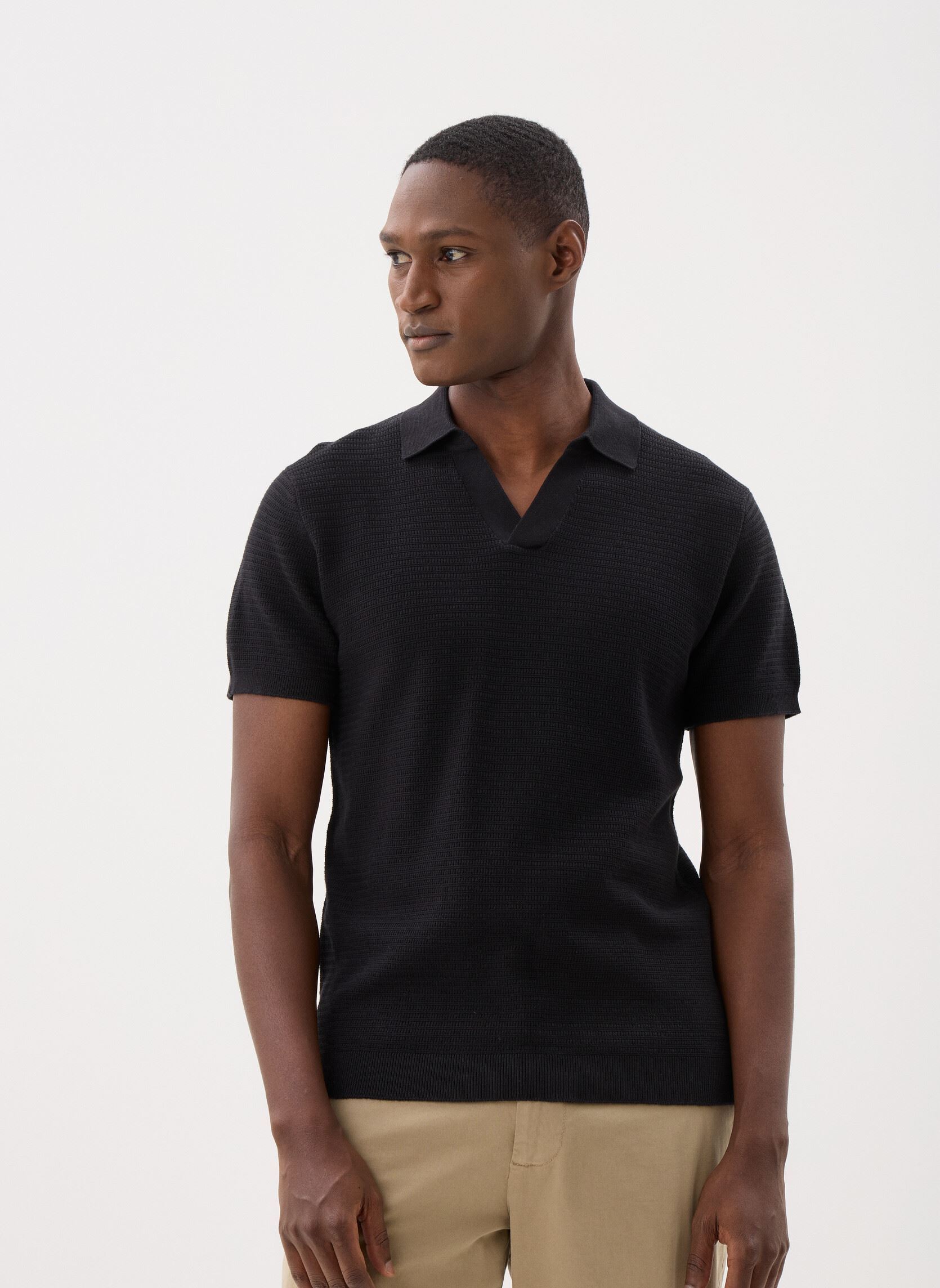 Marvin&Co Polos manches courtes TONY polo homme noir | Sarenza France