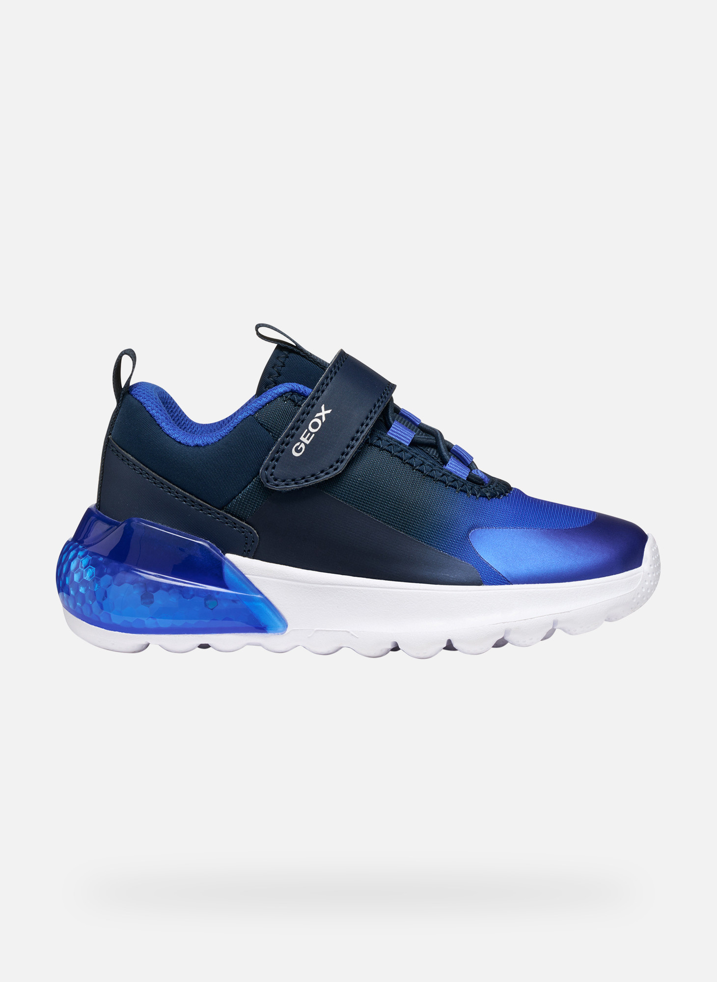 Geox Baskets basses J ACTIVART ILLUMINUS BOY garçon bleu | Sarenza France