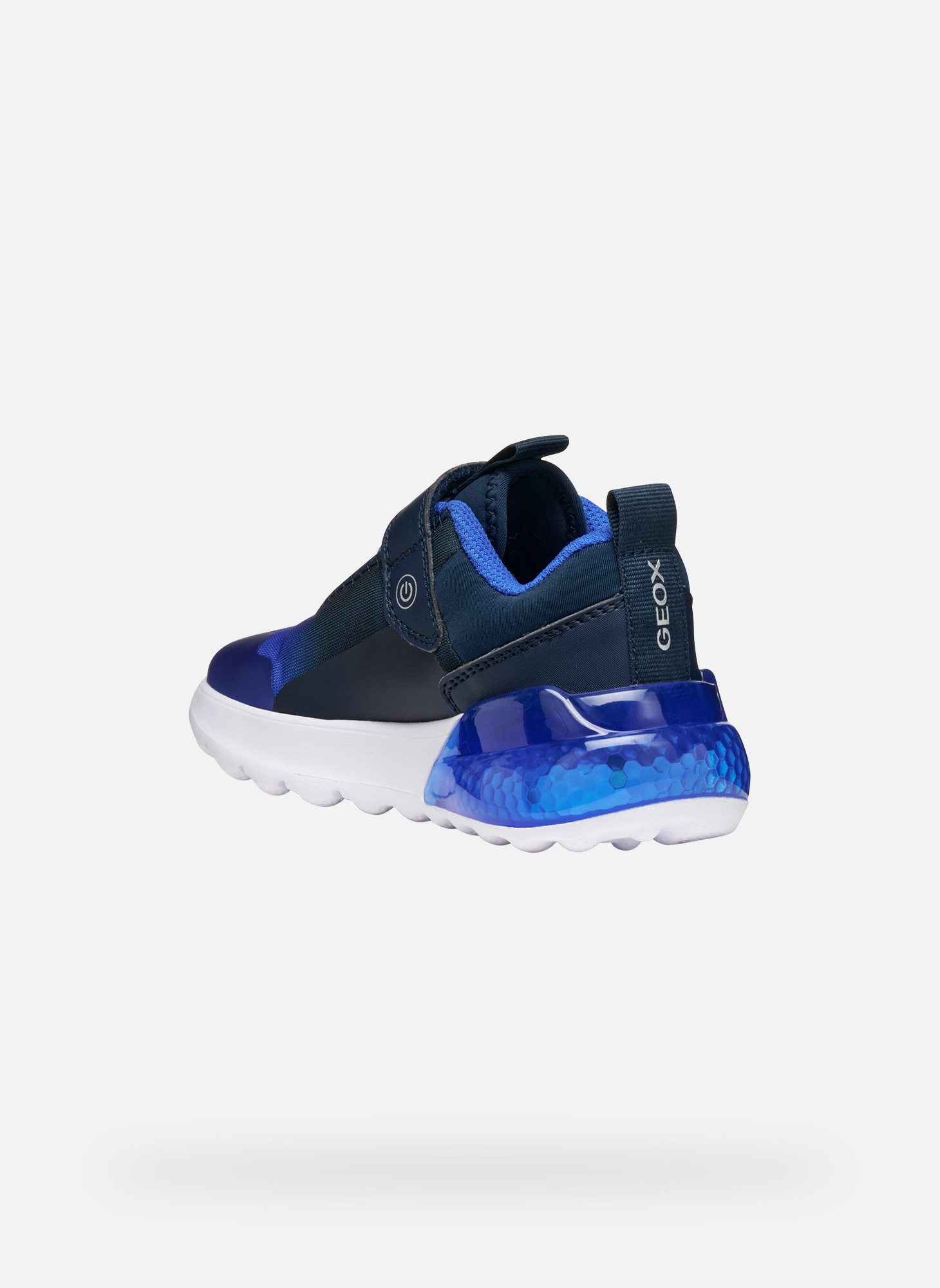 Geox Baskets basses J ACTIVART ILLUMINUS BOY garçon bleu | Sarenza France
