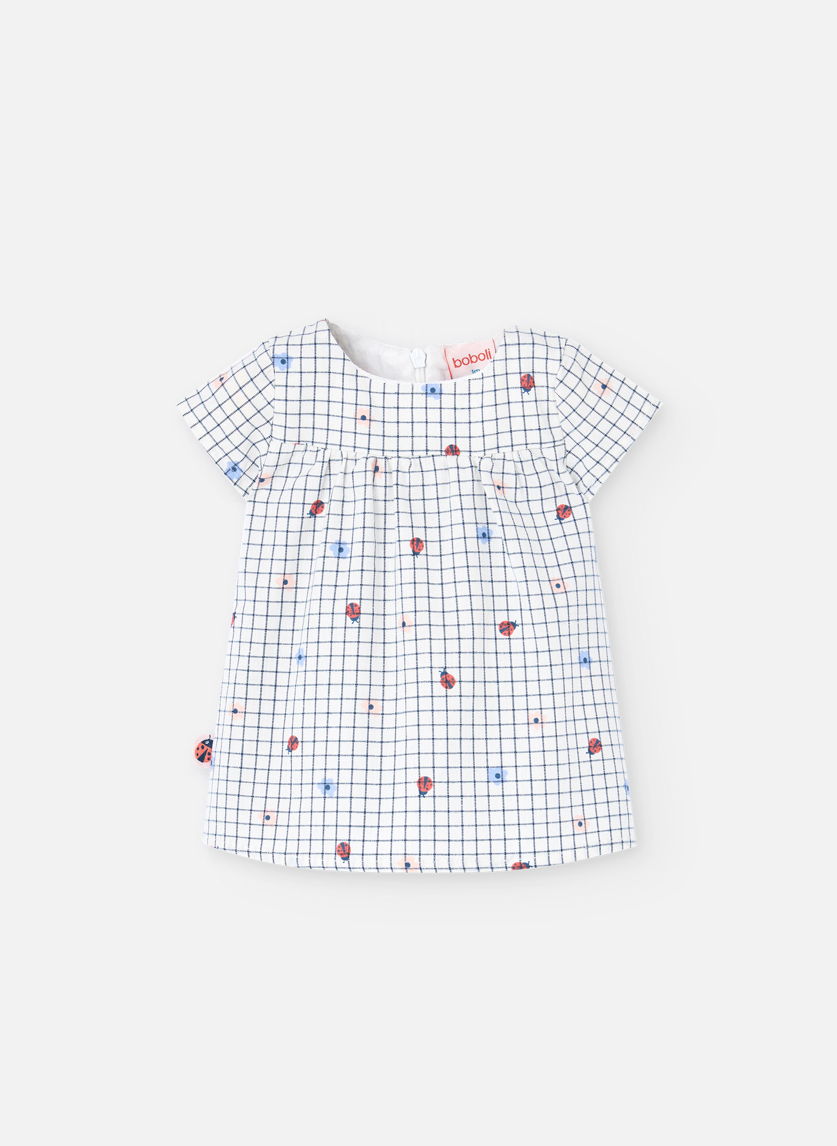 Boboli Robes Robe en popeline a carreaux-SUMMER TIME-Rouge blanc ...