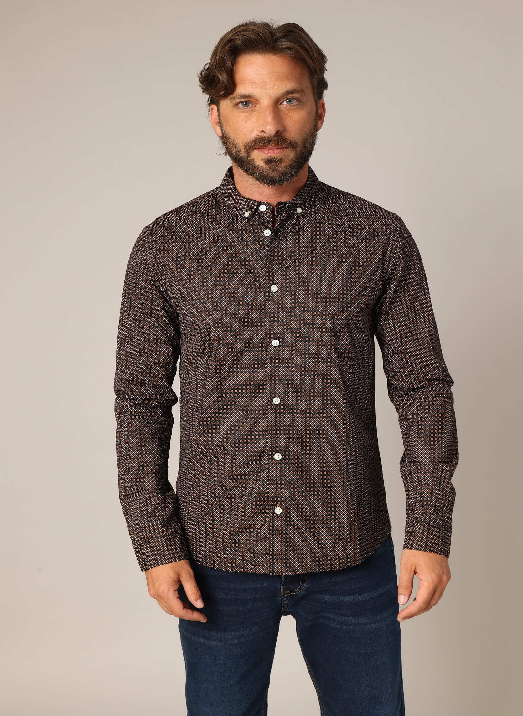 Deeluxe Chemises Chemise BOGART homme marron | Sarenza France