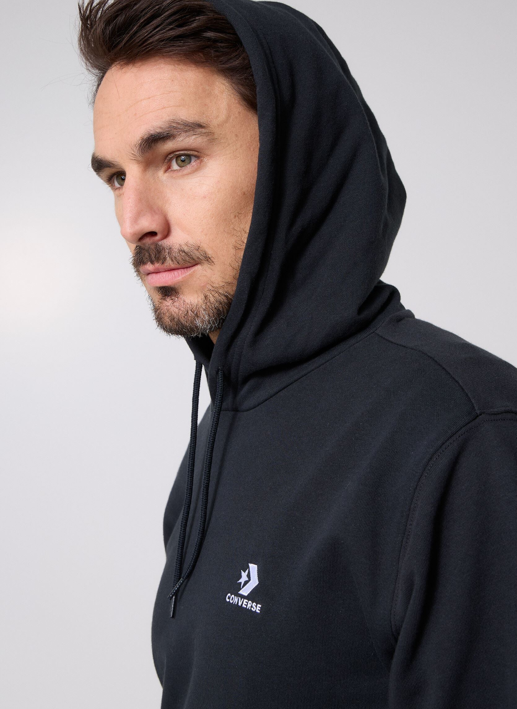Converse Felpe con cappuccio Star Chev Fz Hoodie uomo nero online ...