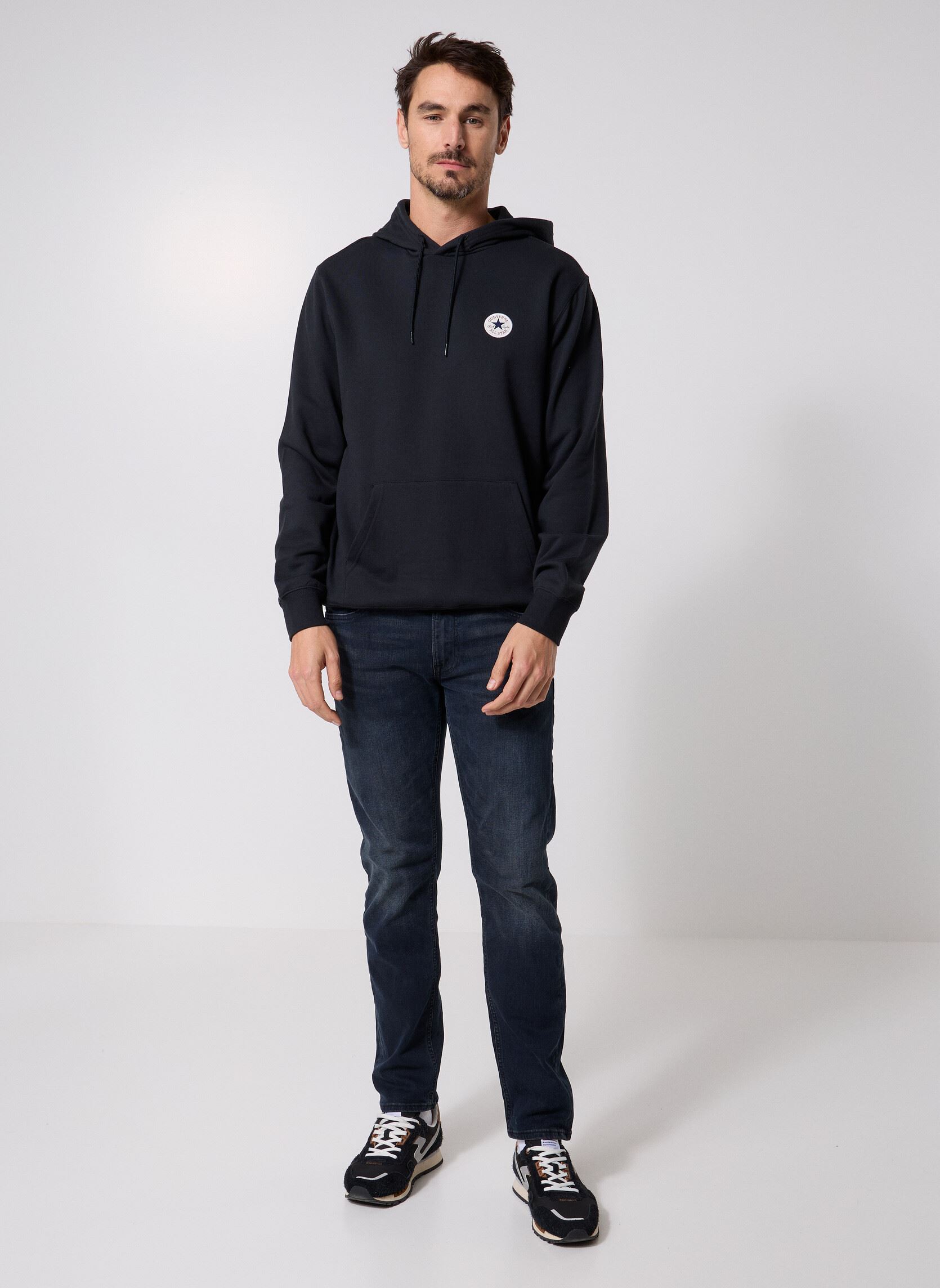 Converse Felpe con cappuccio Chuck Patch Hoodie uomo nero online ...