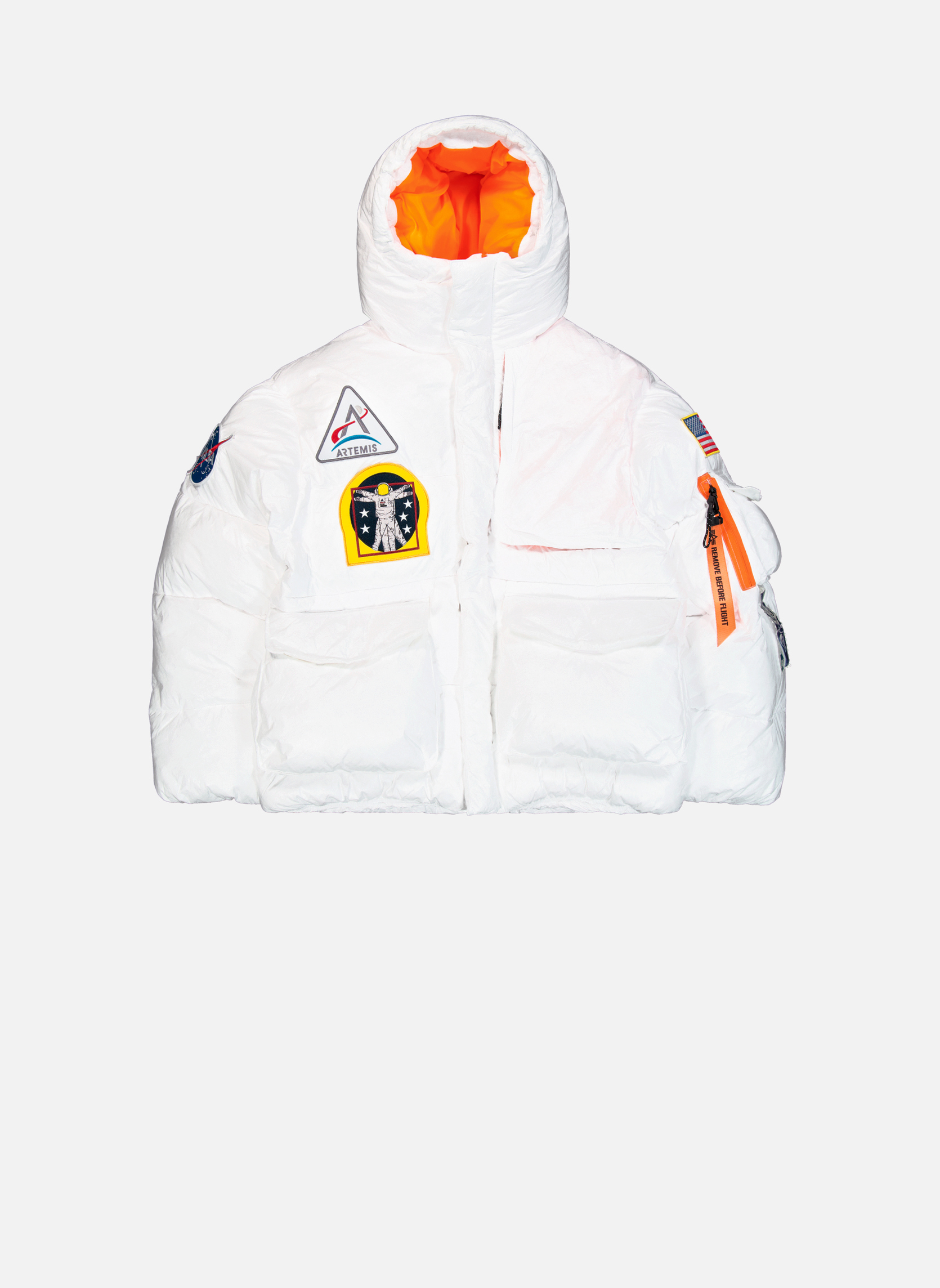Alpha Industries Blousons NASA Puffer Artemis Winter Jacket homme blanc ...
