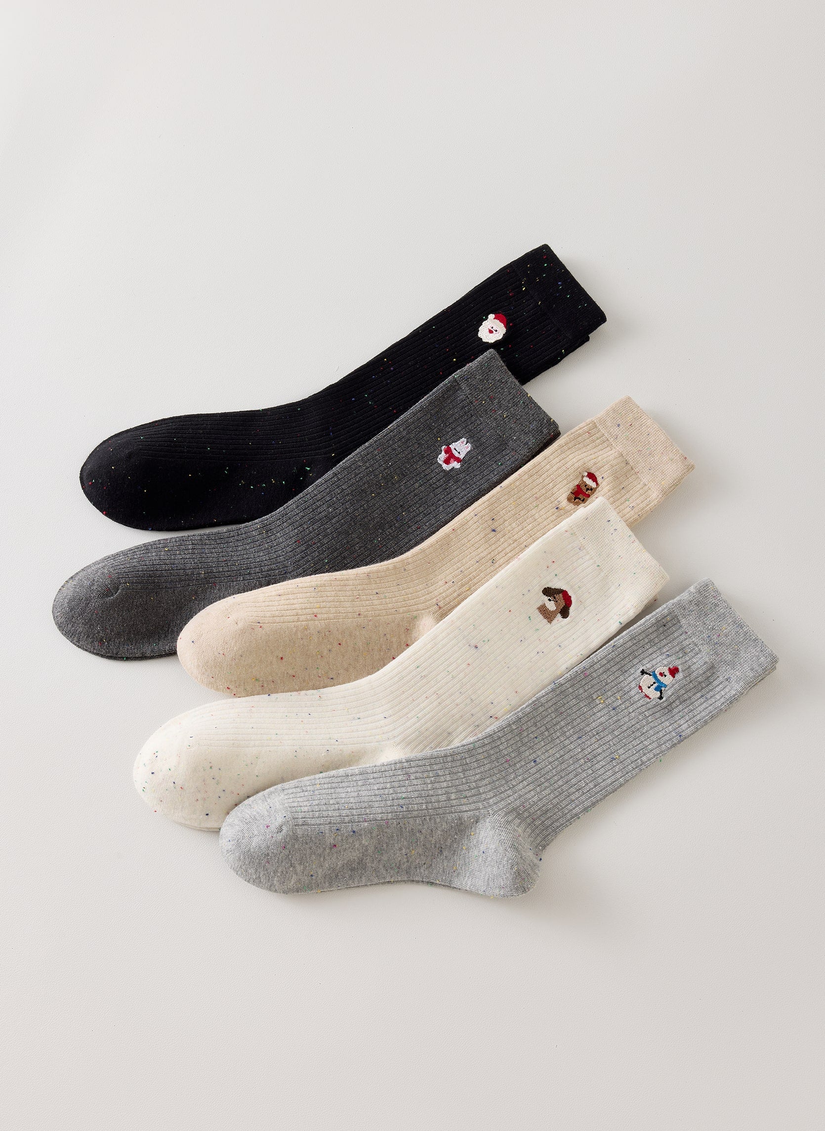Tites Chaussettes Chaussettes Lot de 5 Chaussettes Personnages de Noël ...