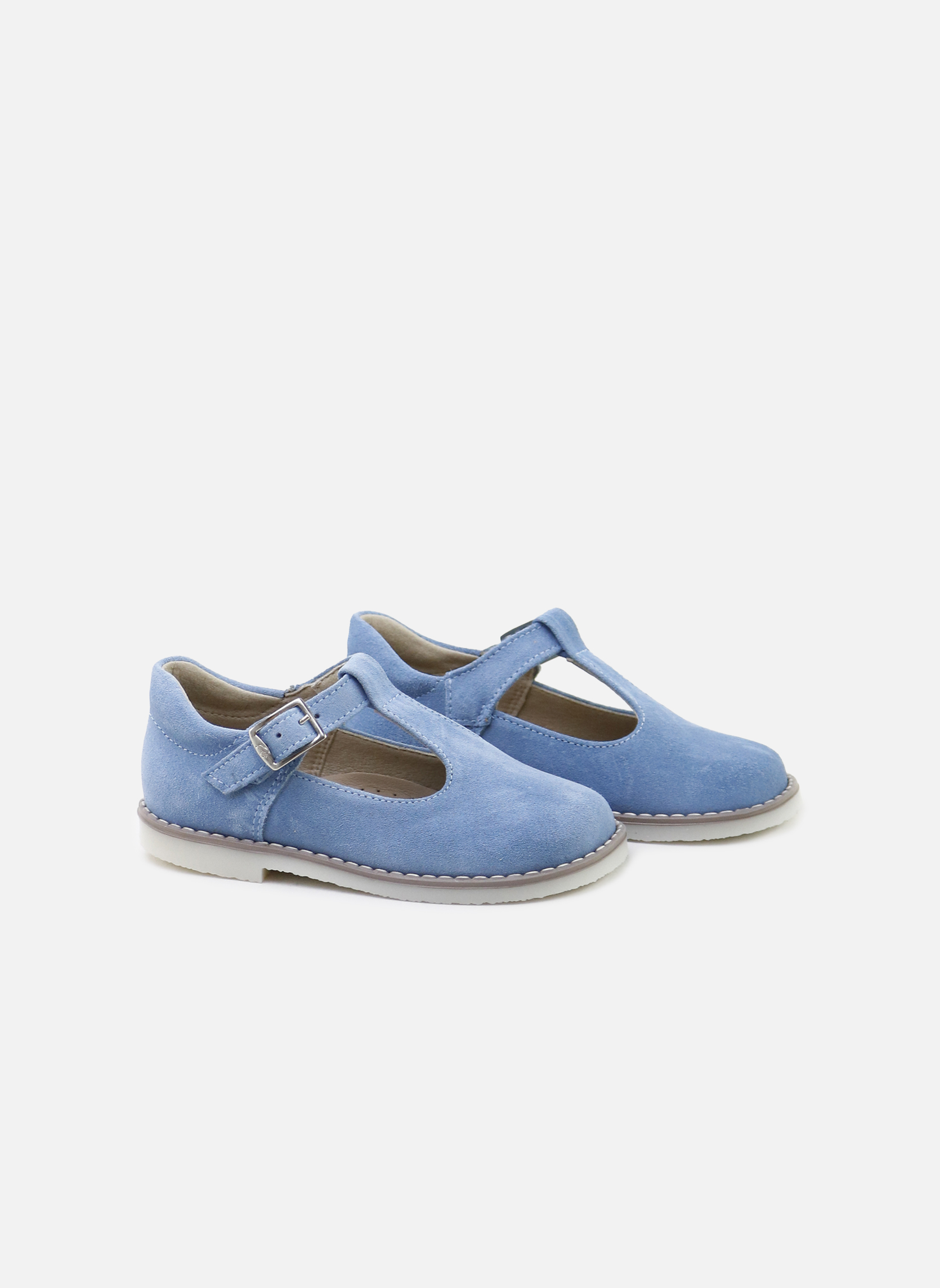 Eli 1957 Ballerines Salomés en cuir 8860AL-VELOUR-JEANS Azul claro ...