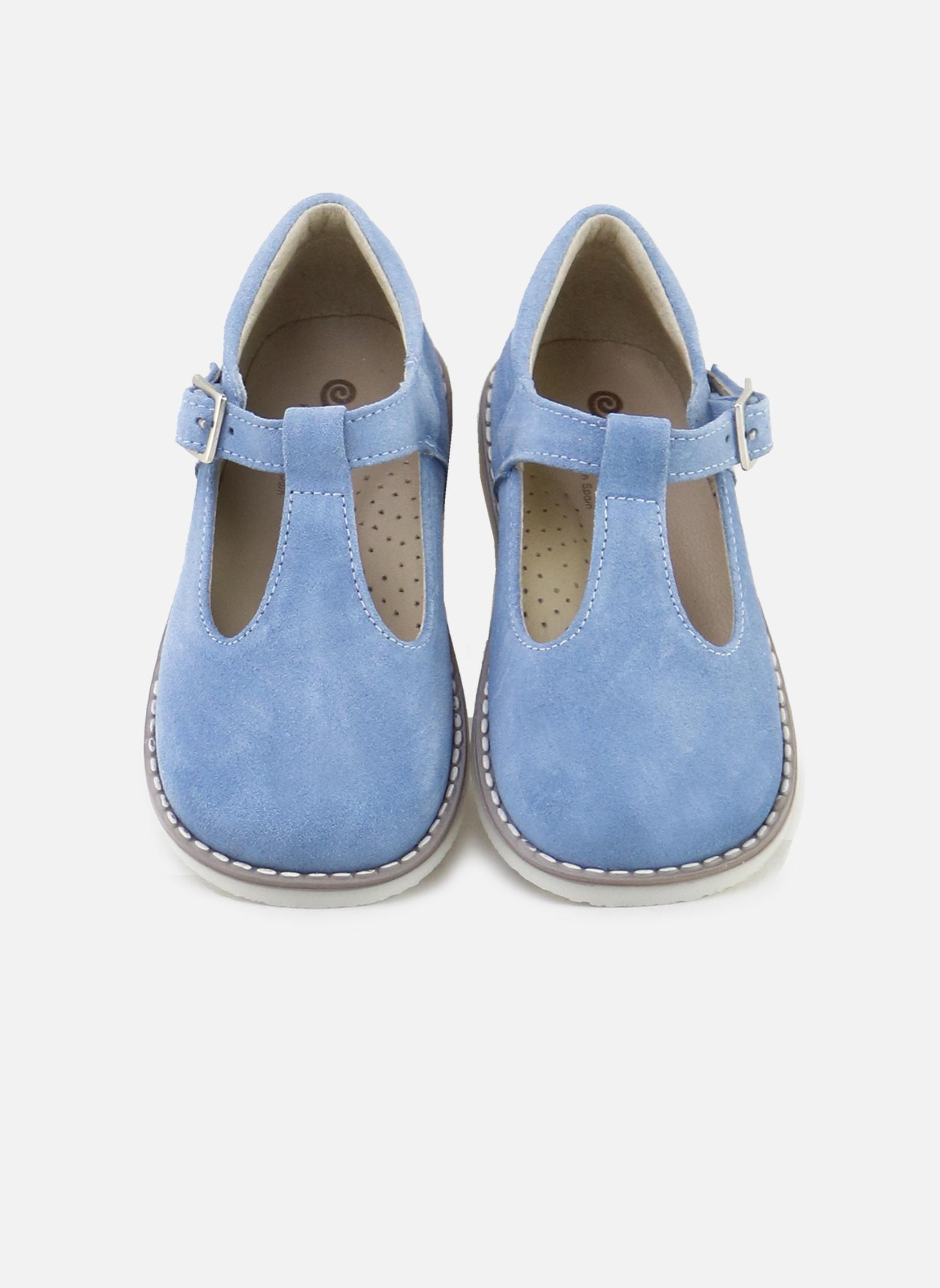 Eli 1957 Ballerines Salomés en cuir 8860AL-VELOUR-JEANS Azul claro ...