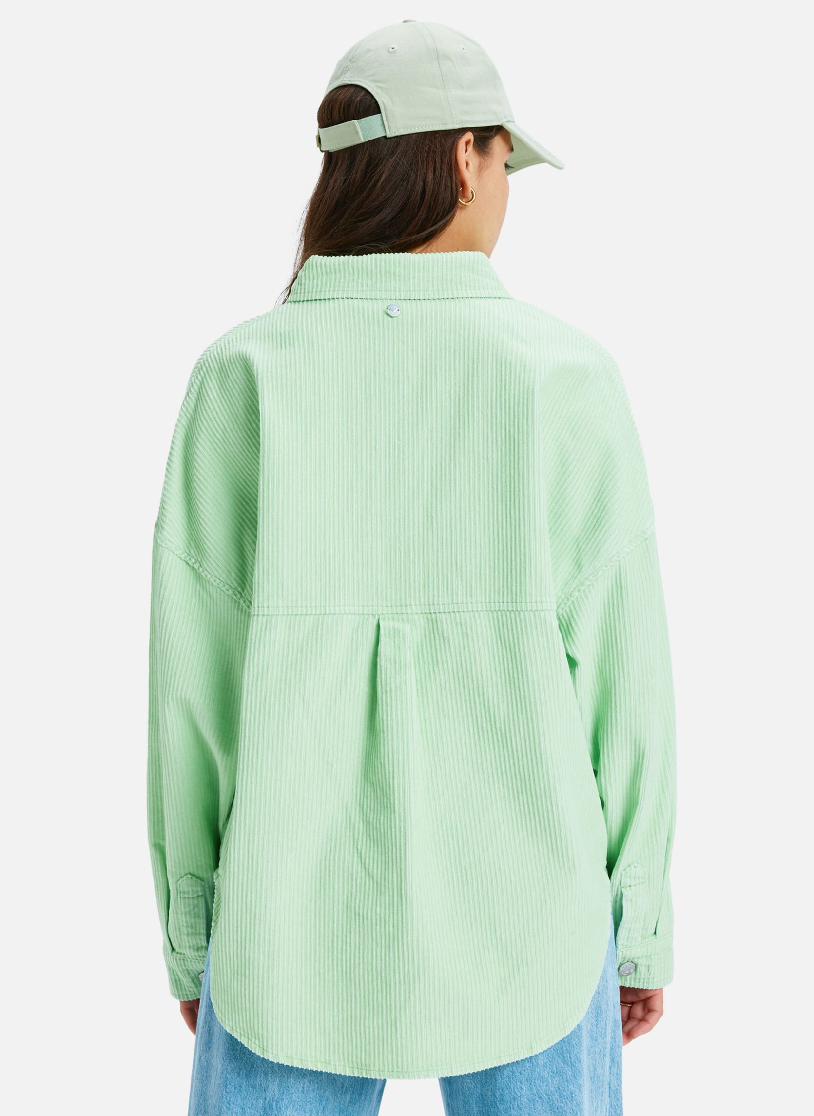 Roxy Blousons Veste chemise boutonnée KICK BACK WASHED CORD. vert ...
