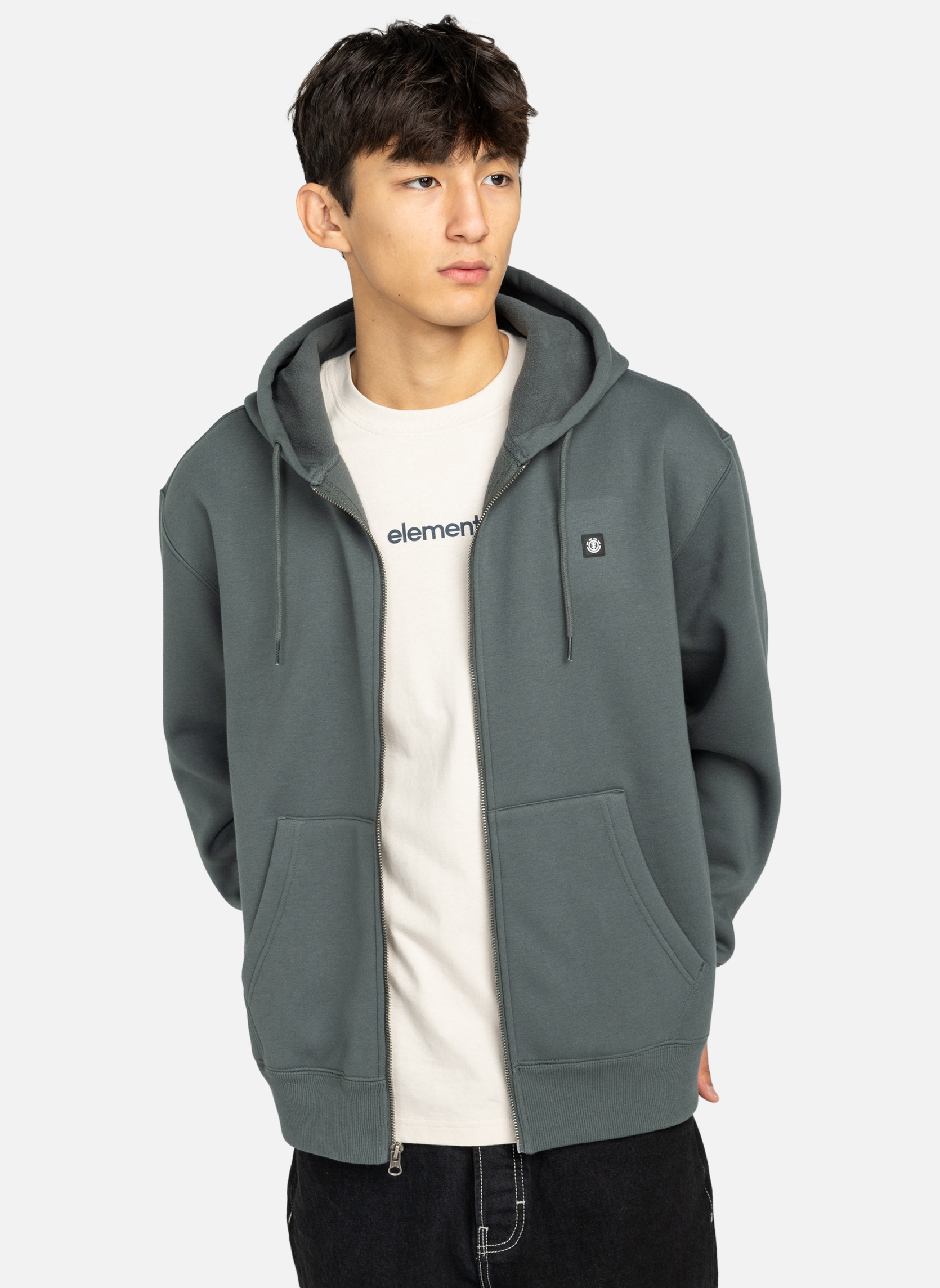 Element Sweats à capuche Sweat zippé ICON RAIN homme gris | Sarenza France