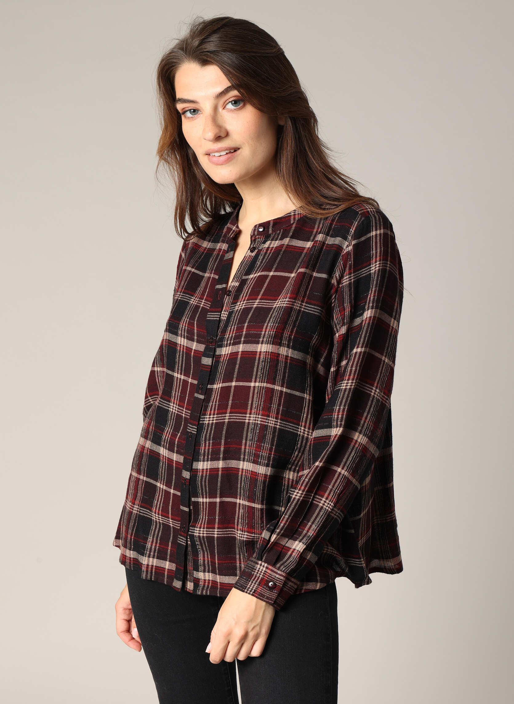 Deeluxe Chemises manches longues Chemise LEANDRI femme rouge | Sarenza ...