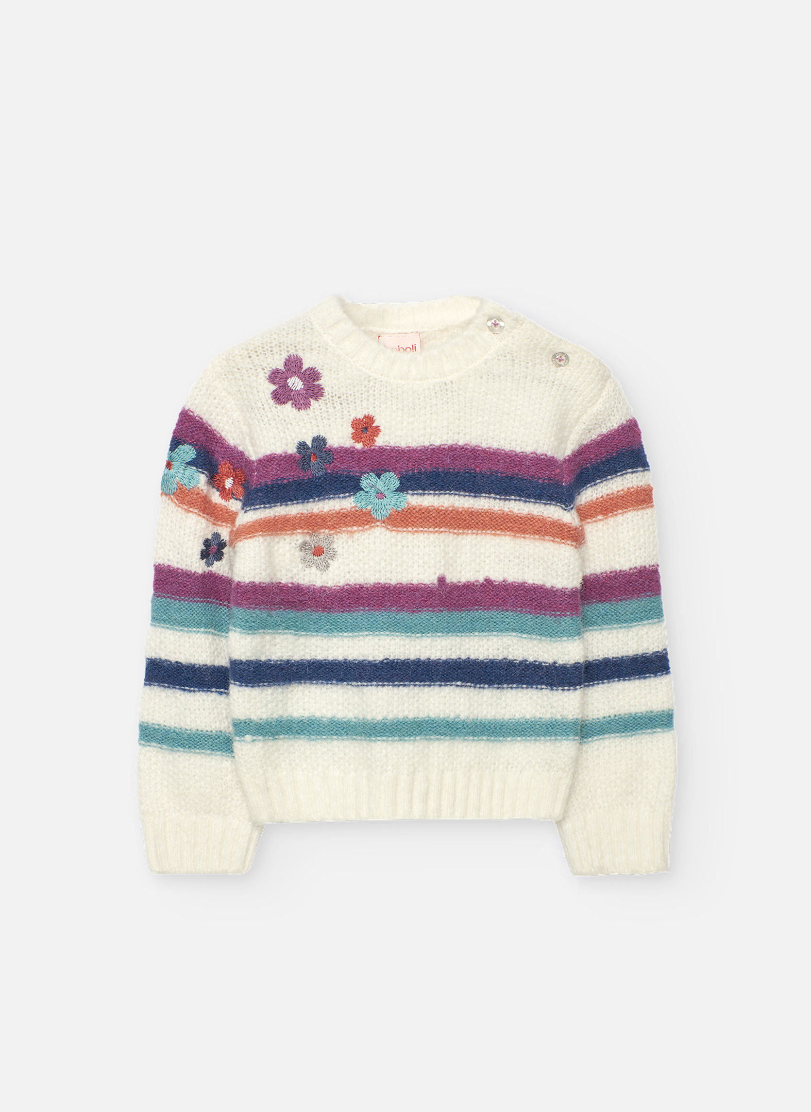 Boboli Pulls Pull à fleurs pour fille-Blanc blanc | Sarenza France