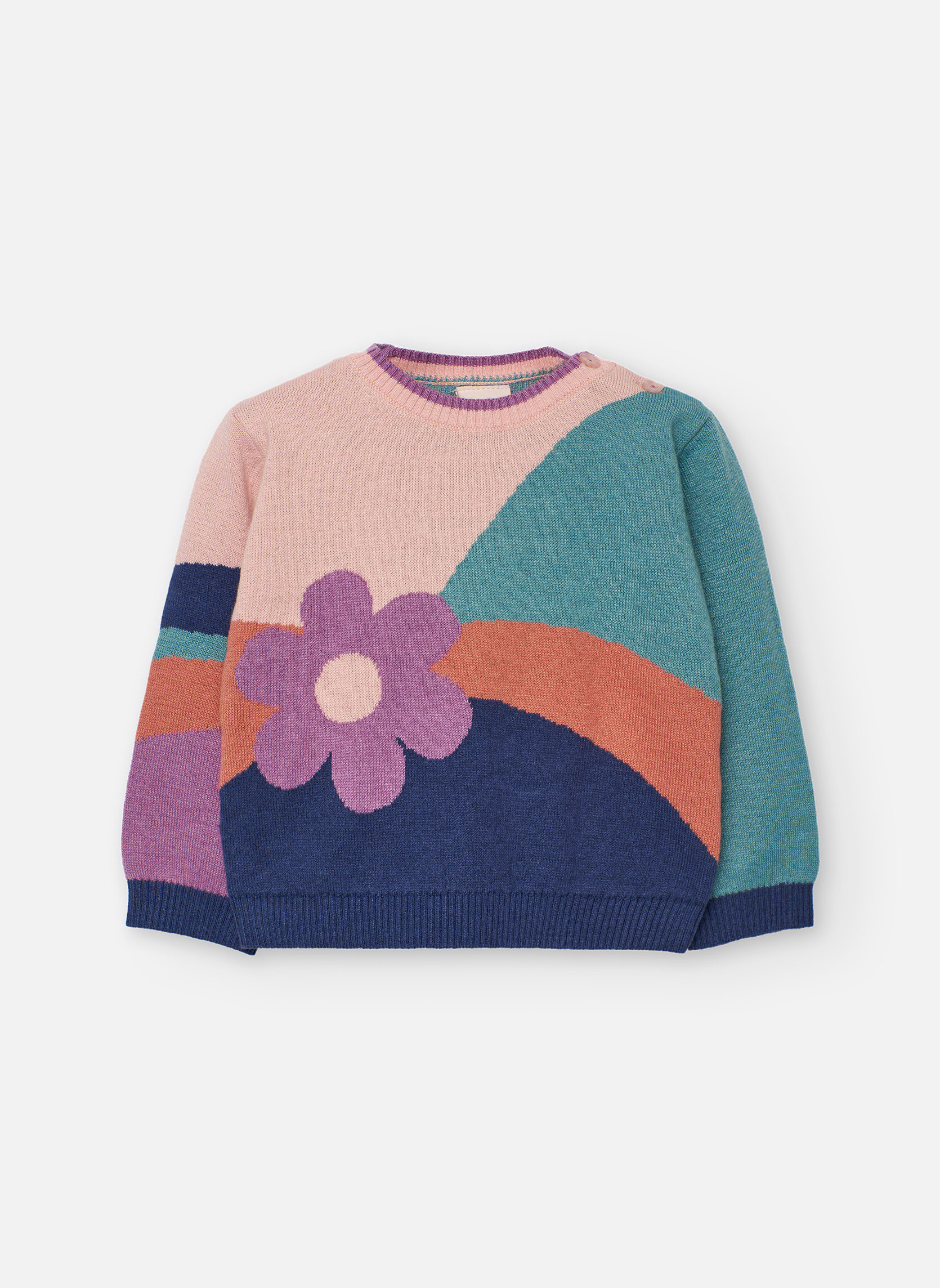 Boboli Pulls Pull fille fleurs-Rose rose | Sarenza France