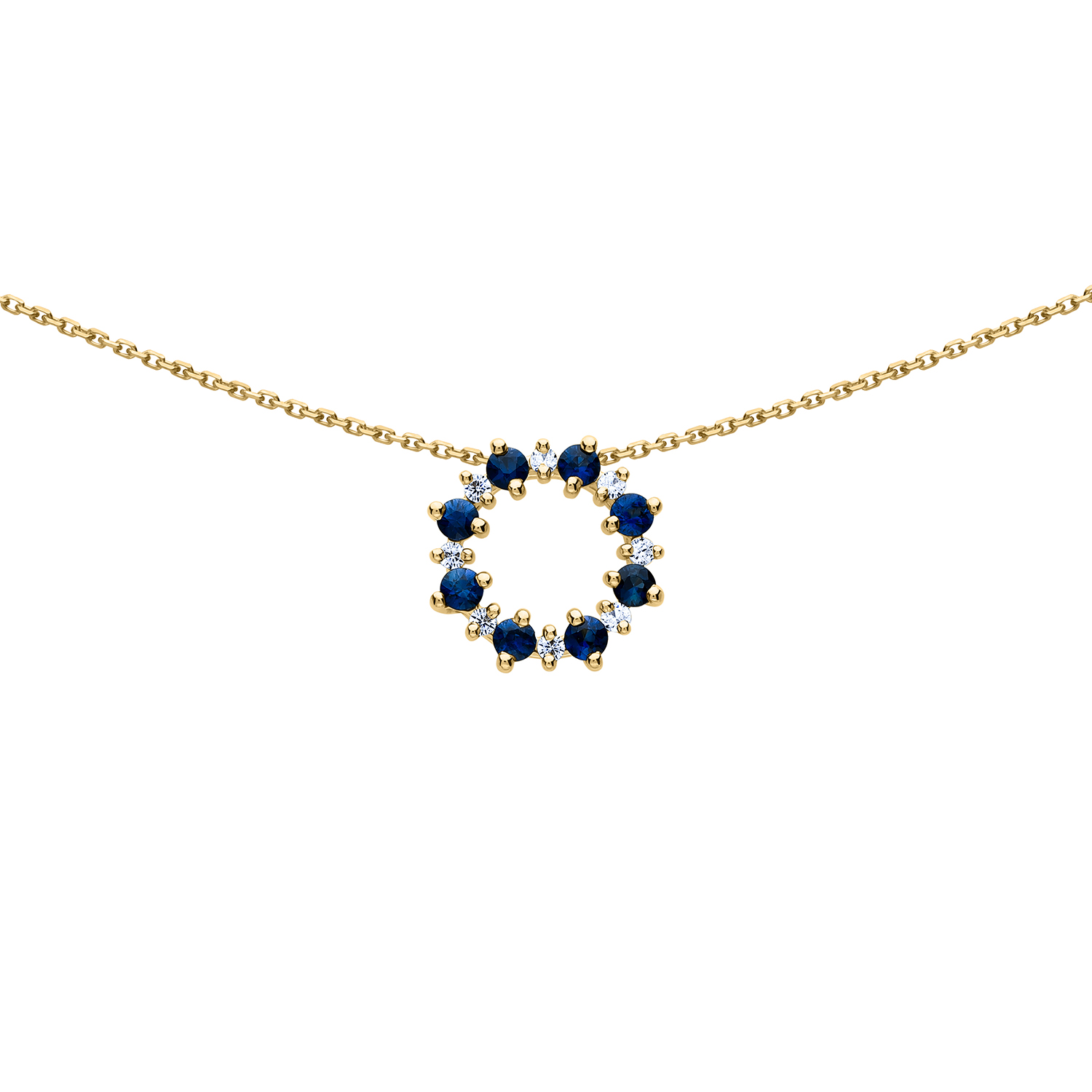 Brillaxis Colliers Collier Brillaxis couronne de fleurs saphirs, oxydes ...