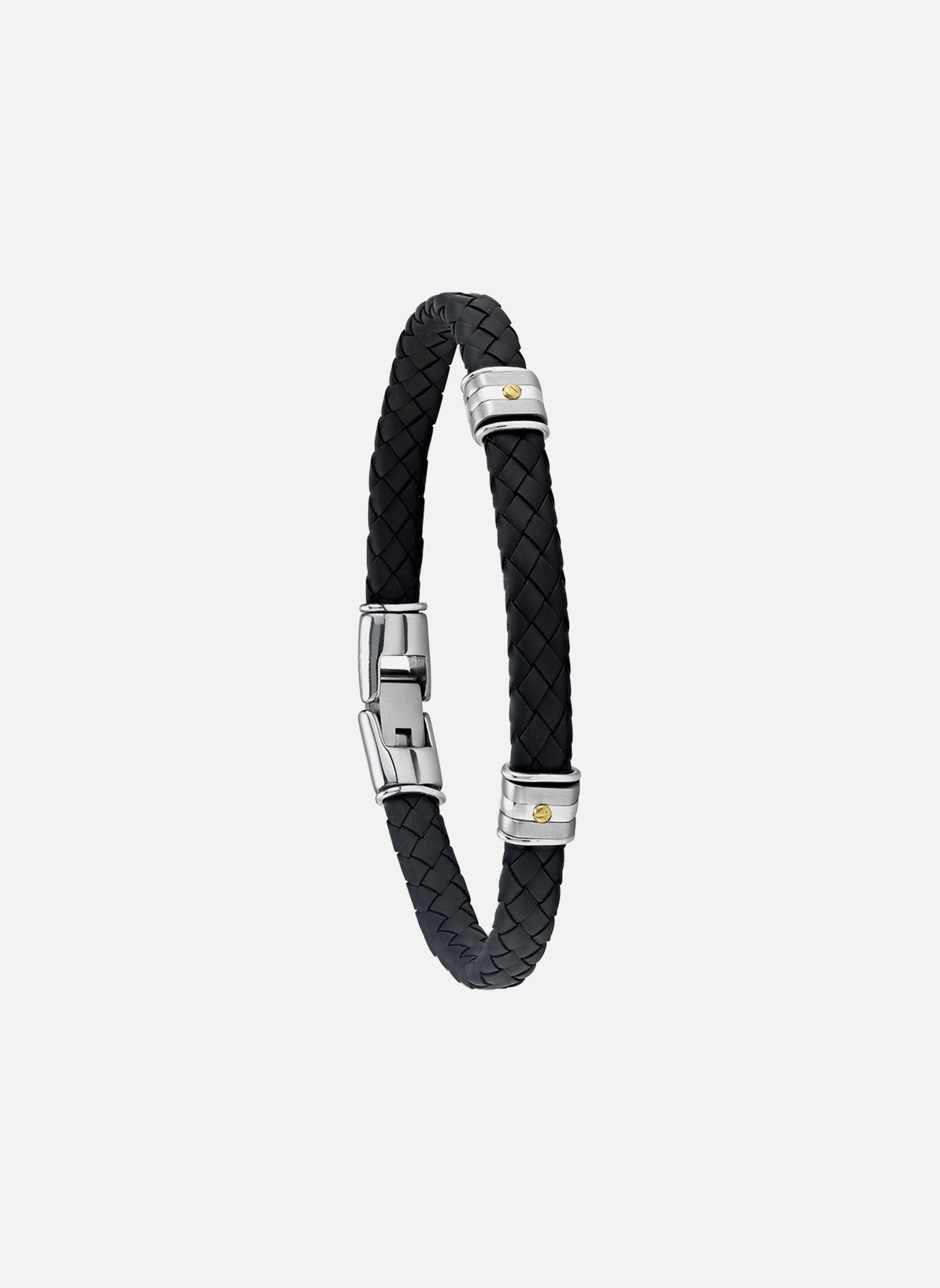 Jourdan Bracelets Bracelet homme Jourdan Hudson cuir synthétique noir ...