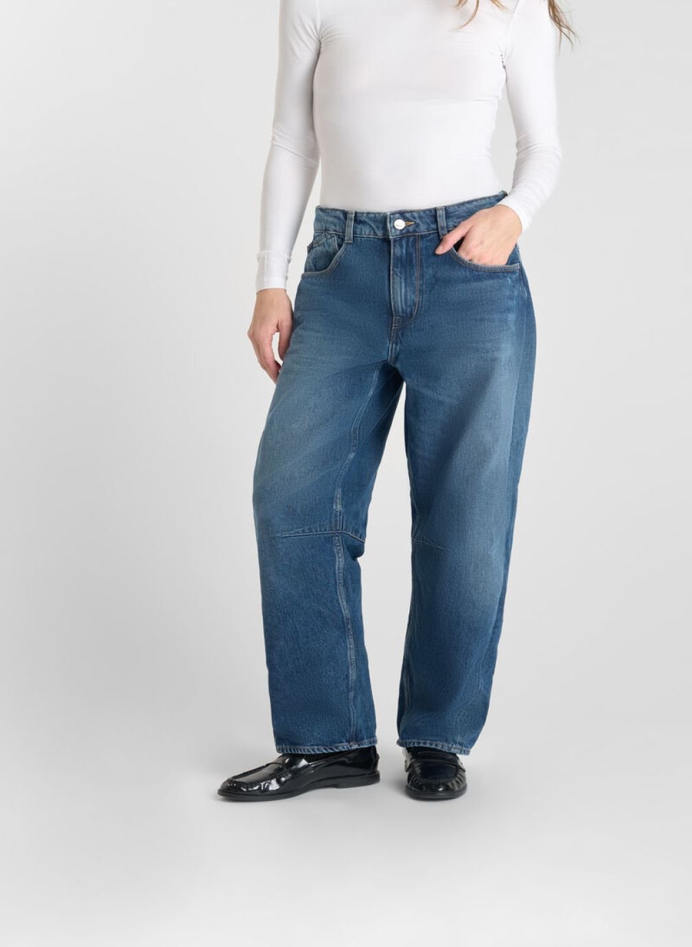 Le temps des cerises Jeans droit Jeans loose Blue femme bleu | Sarenza ...
