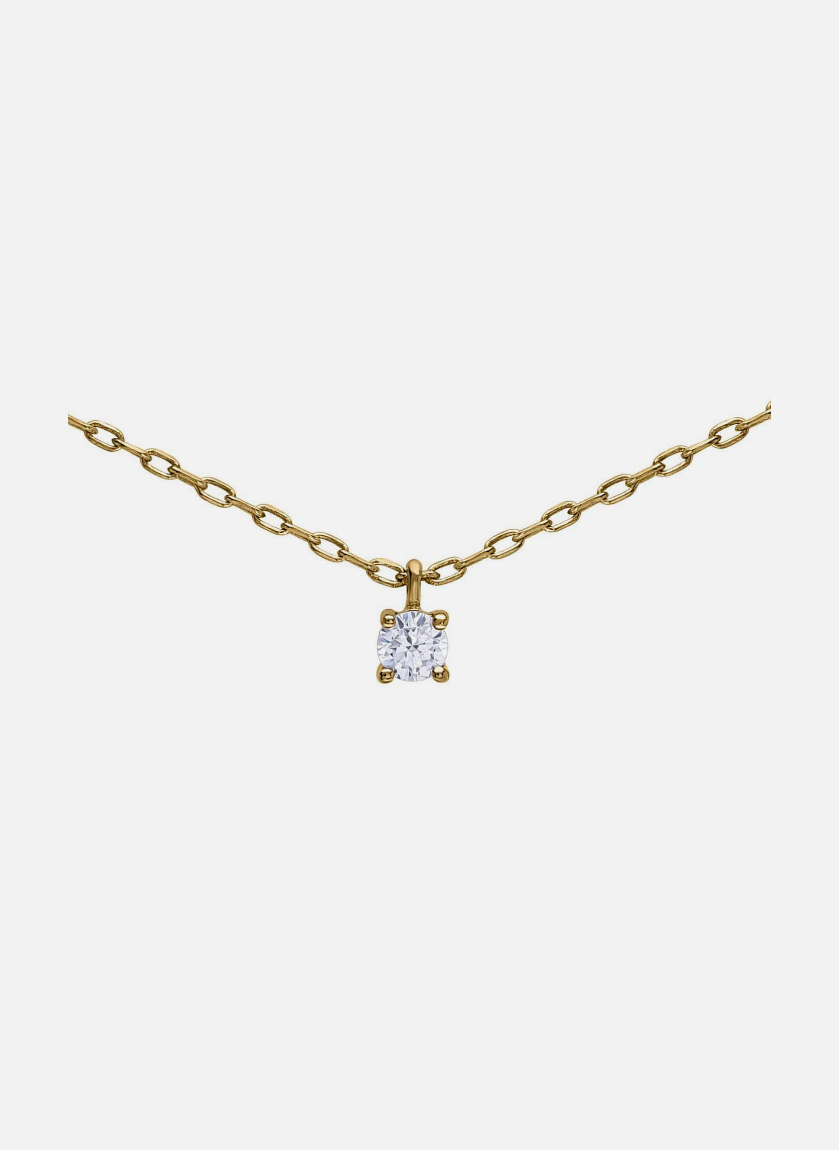 Brillaxis Colliers Collier solitaire oxyde or 18 carats griffes femme ...
