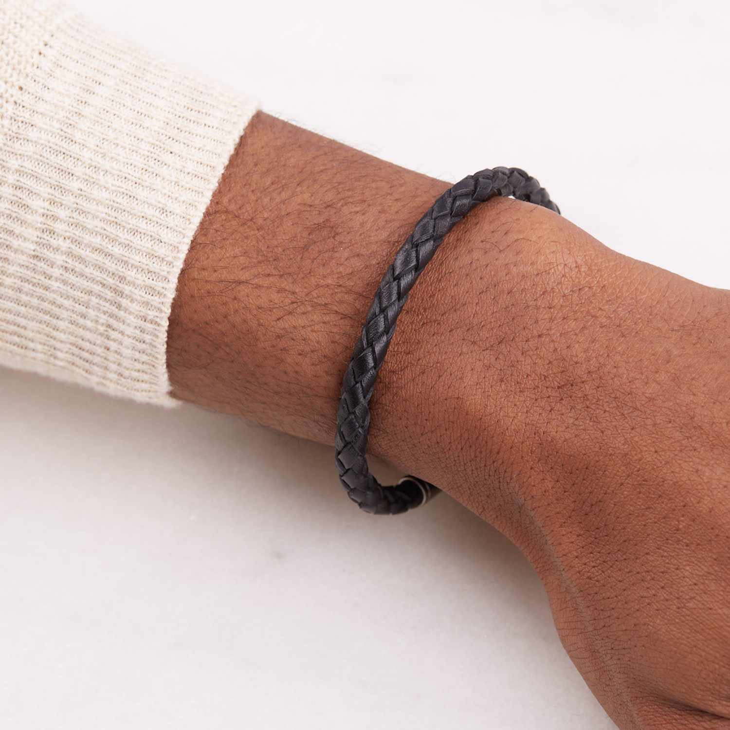 Fossil Bracelets Bracelet homme Fossil cuir noir tressé noir | Sarenza ...