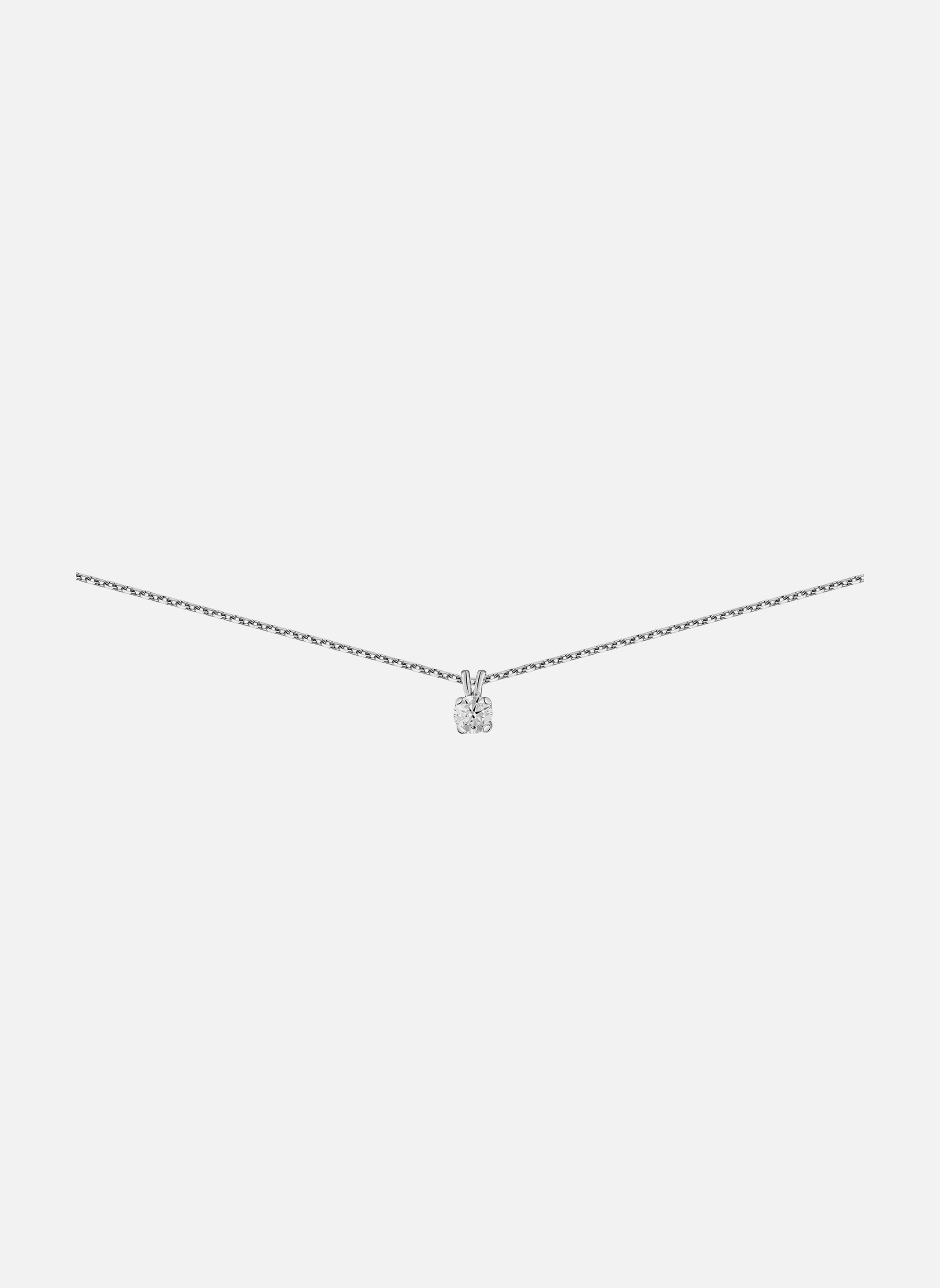 Brillaxis Colliers Collier Brillaxis solitaire diamant or blanc 0.10 ...