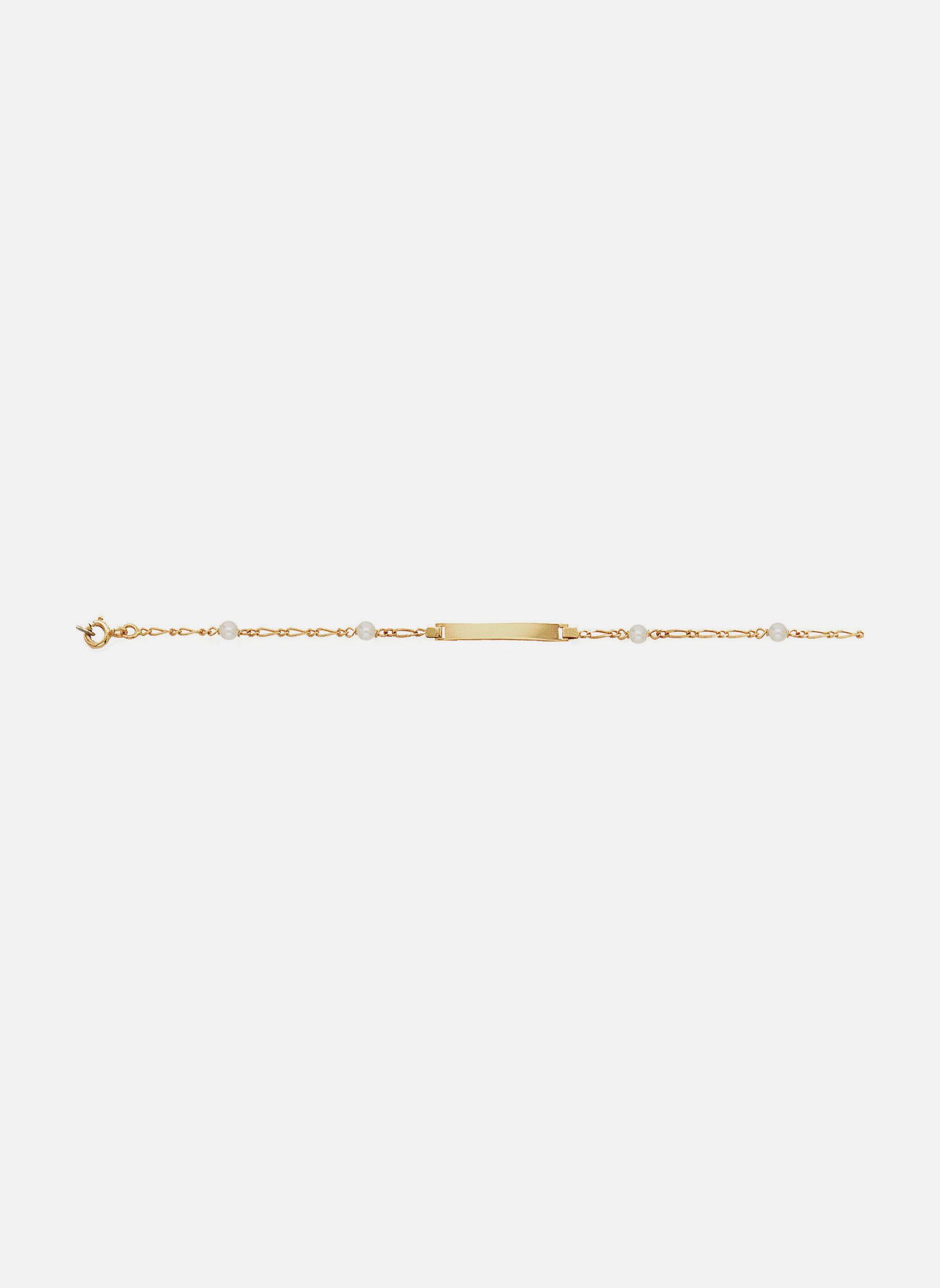 Brillaxis Bracelets Bracelet identité Brillaxis perles or jaune 18 ...