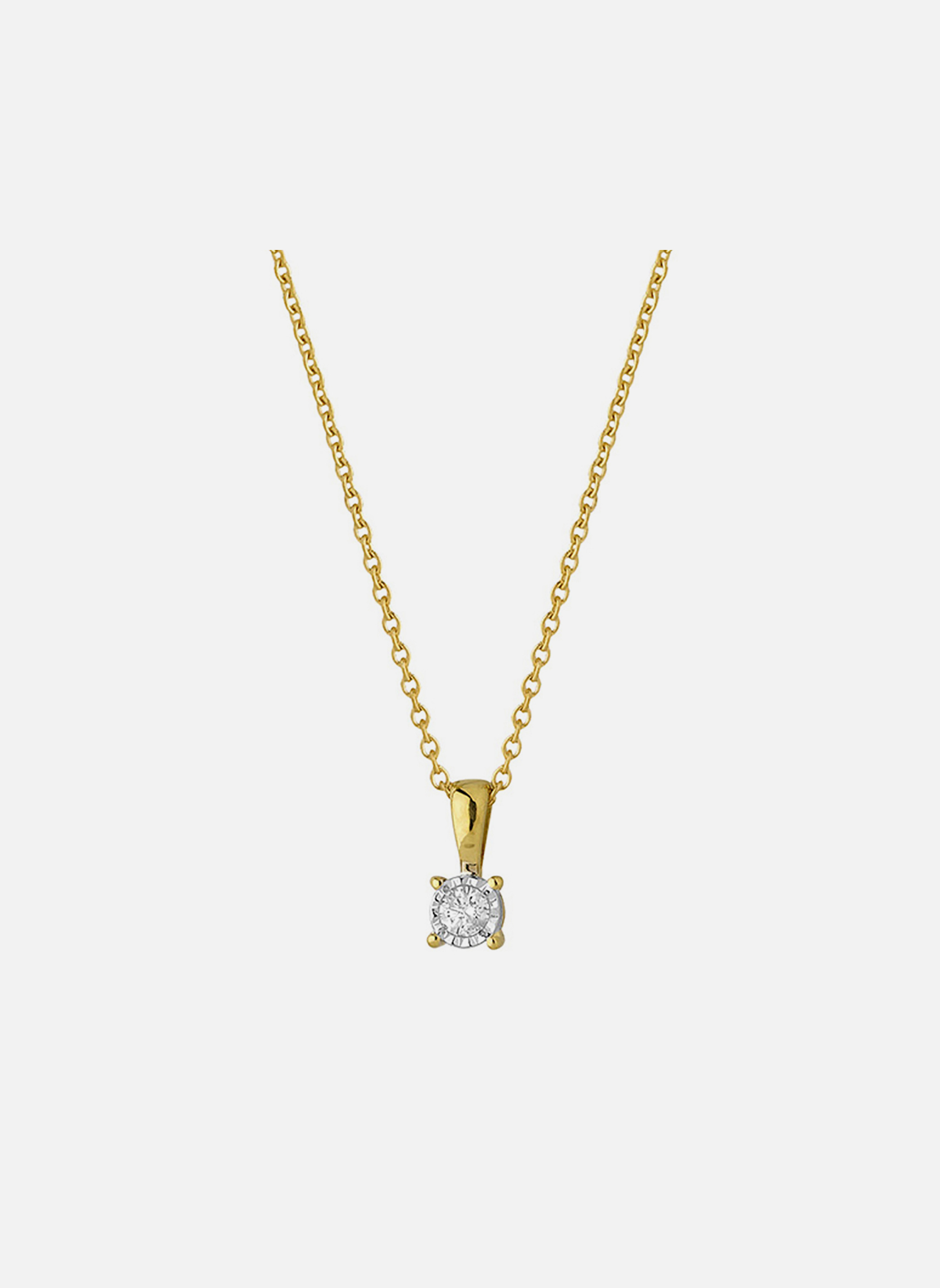 Brillaxis Colliers Collier Brillaxis or jaune 9 carats diamant 0.050ct ...