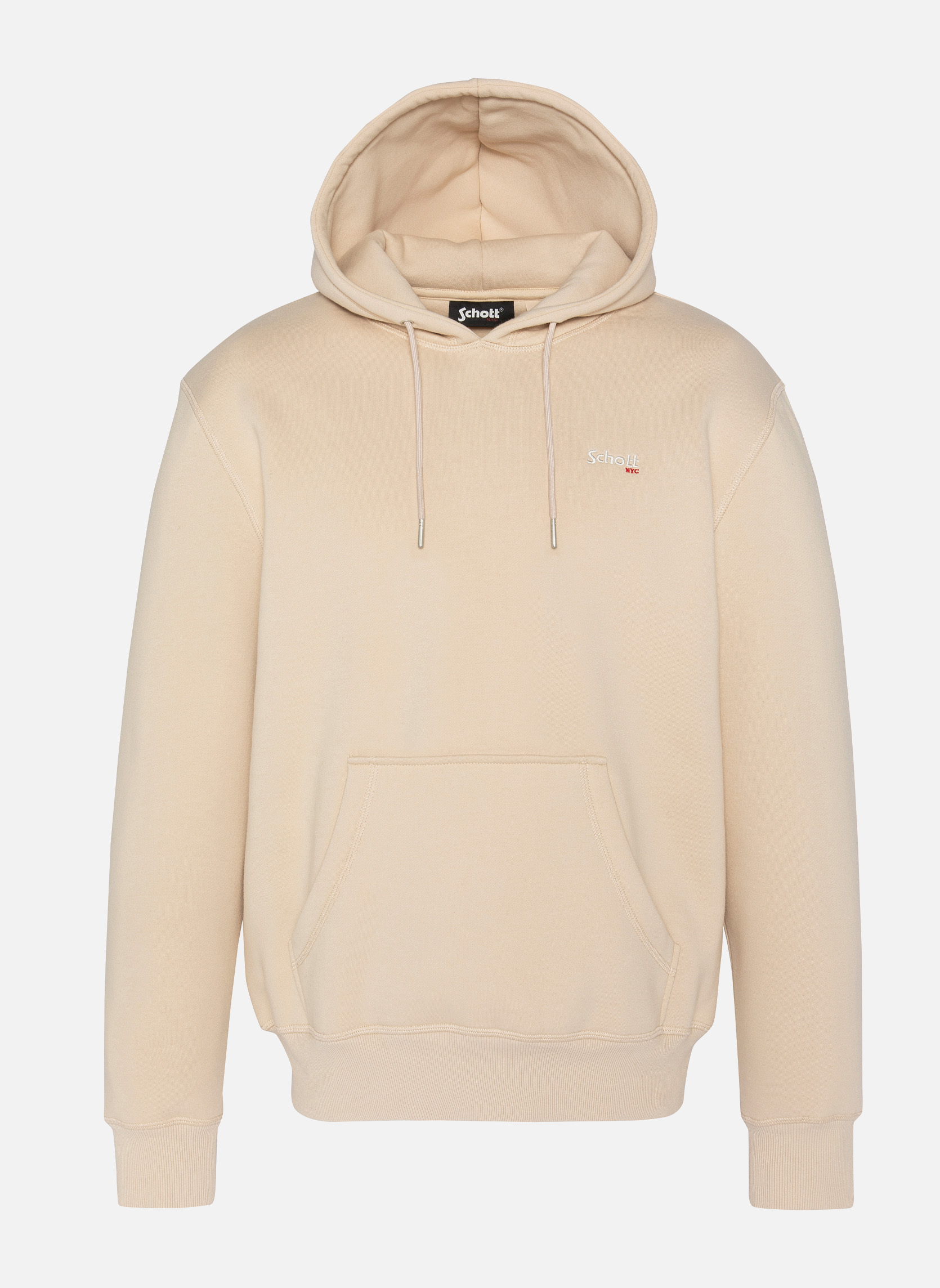 Schott Sweats à capuche Sweatshirt à capuche en molleton épais Beige ...