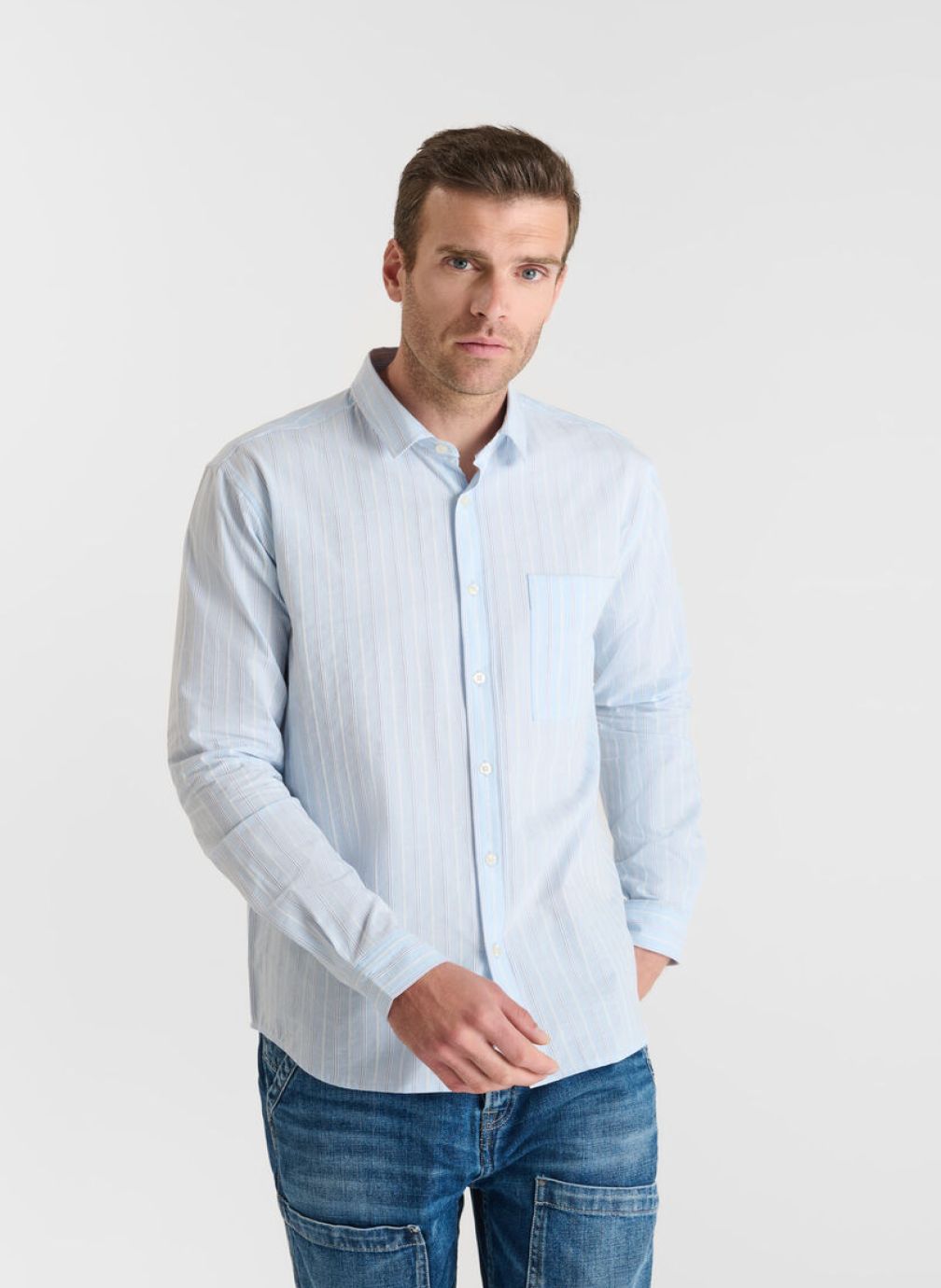 Le temps des cerises Chemises Chemise VARDA Blue homme bleu | Sarenza France