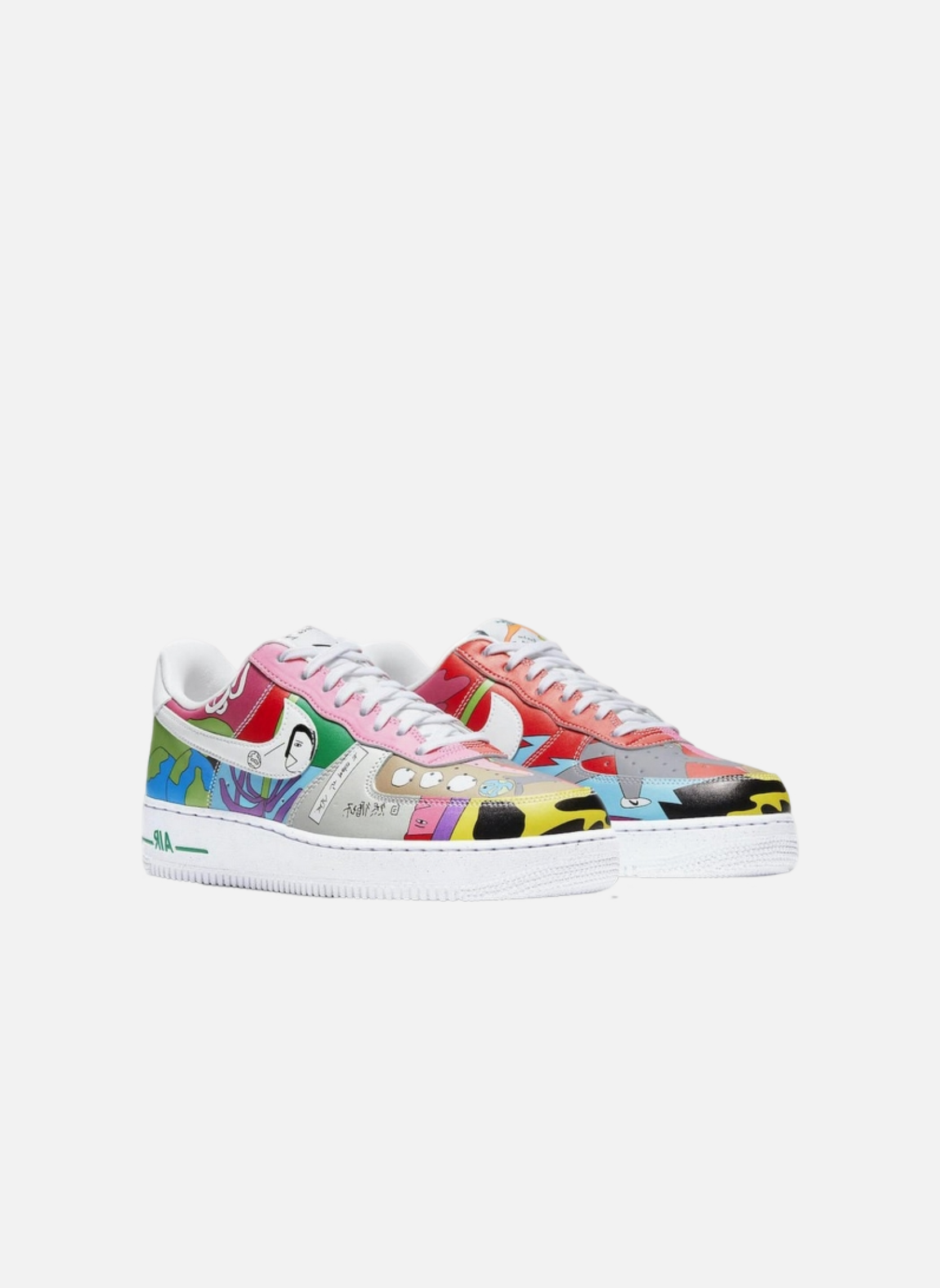 Nike Baskets Air Force 1 Flyleather Ruohan Wang multicolore | Sarenza ...