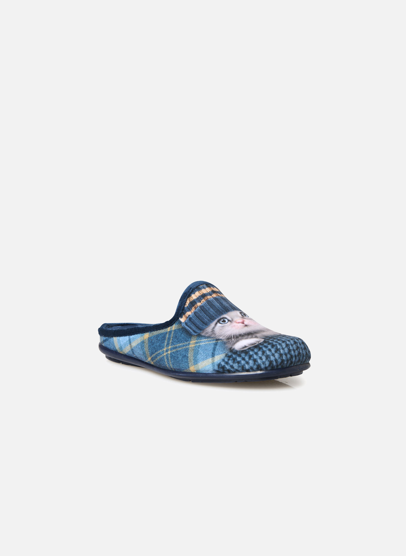 Pediconfort Chaussons Mules fantaisie motif chat ou chien - Imprimé ...