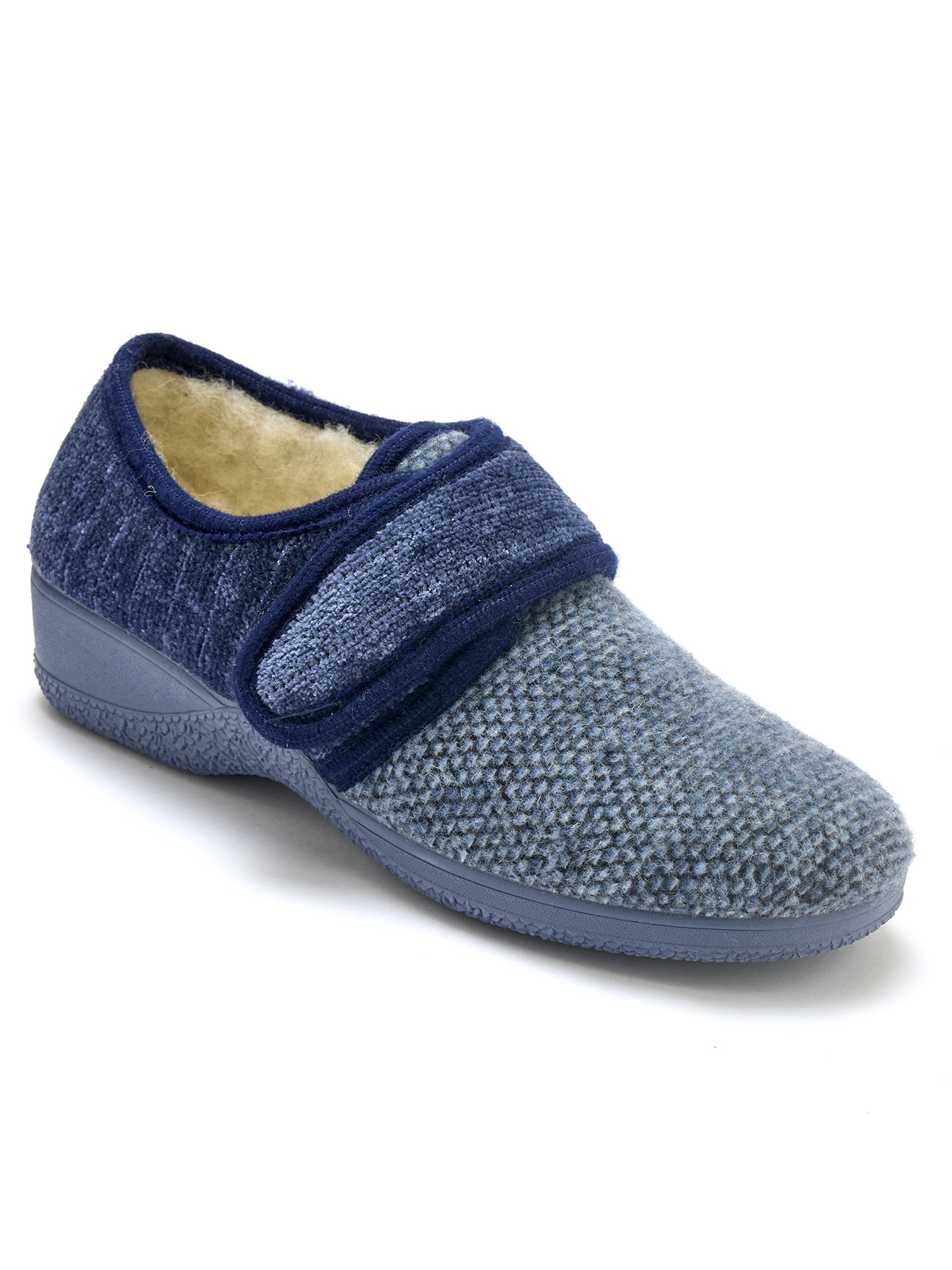 Pediconfort Mules et sabots Pantoufles à scratch fourrées laine ...